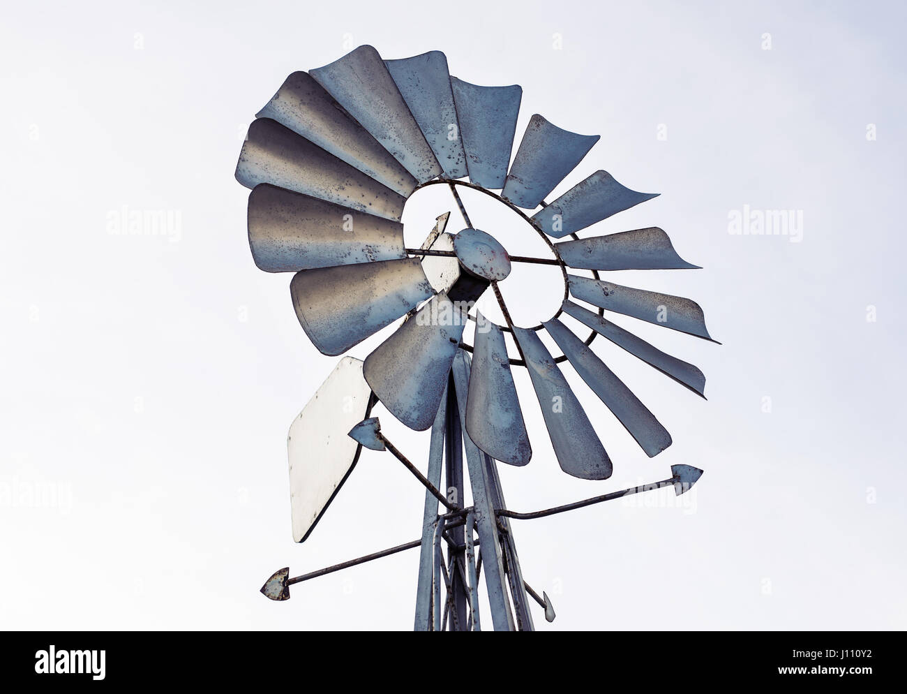 Close-up of a windmil and blue sky Stock Photo - Alamy