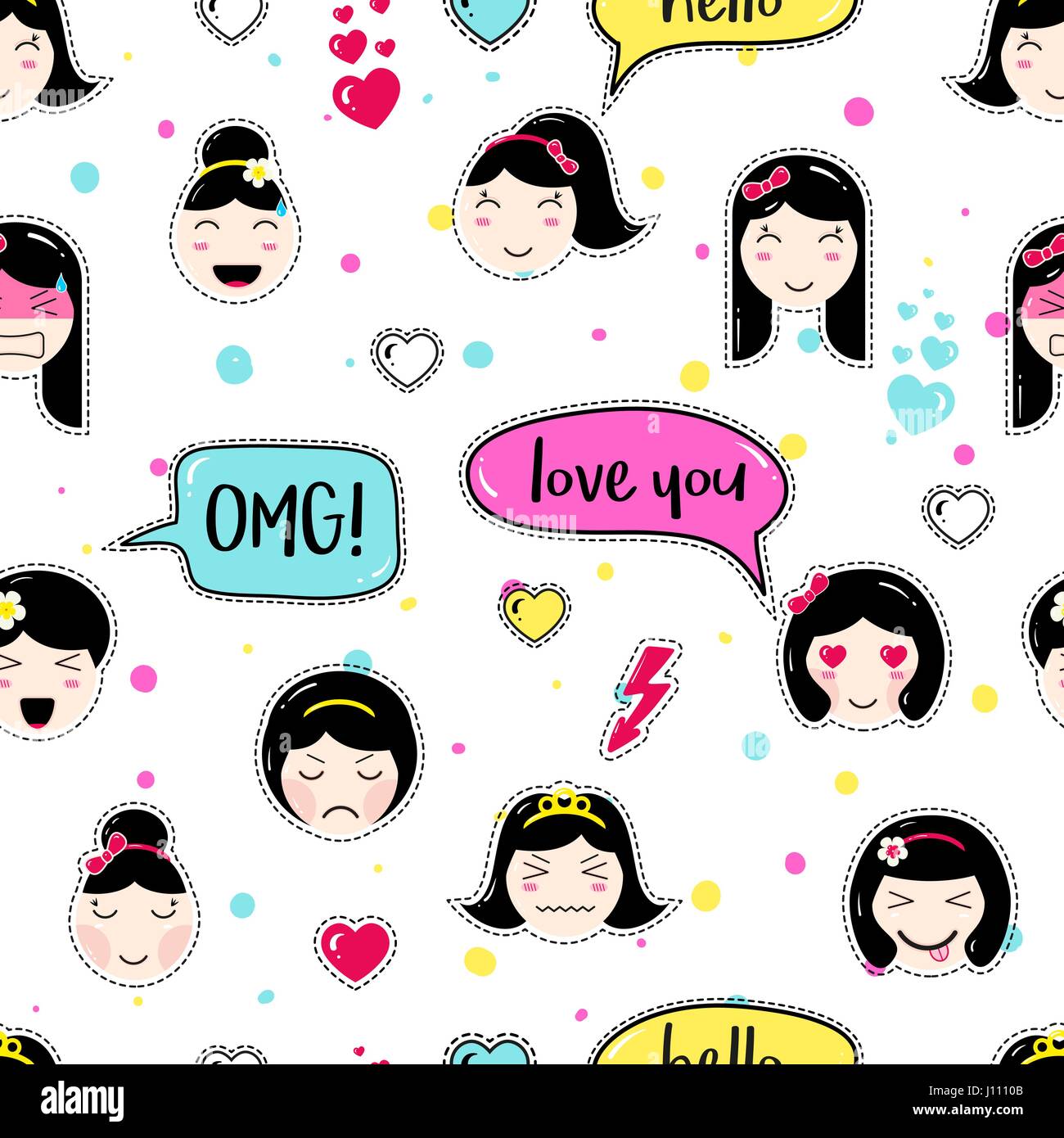Cute manga girls Stock Vector Images - Alamy