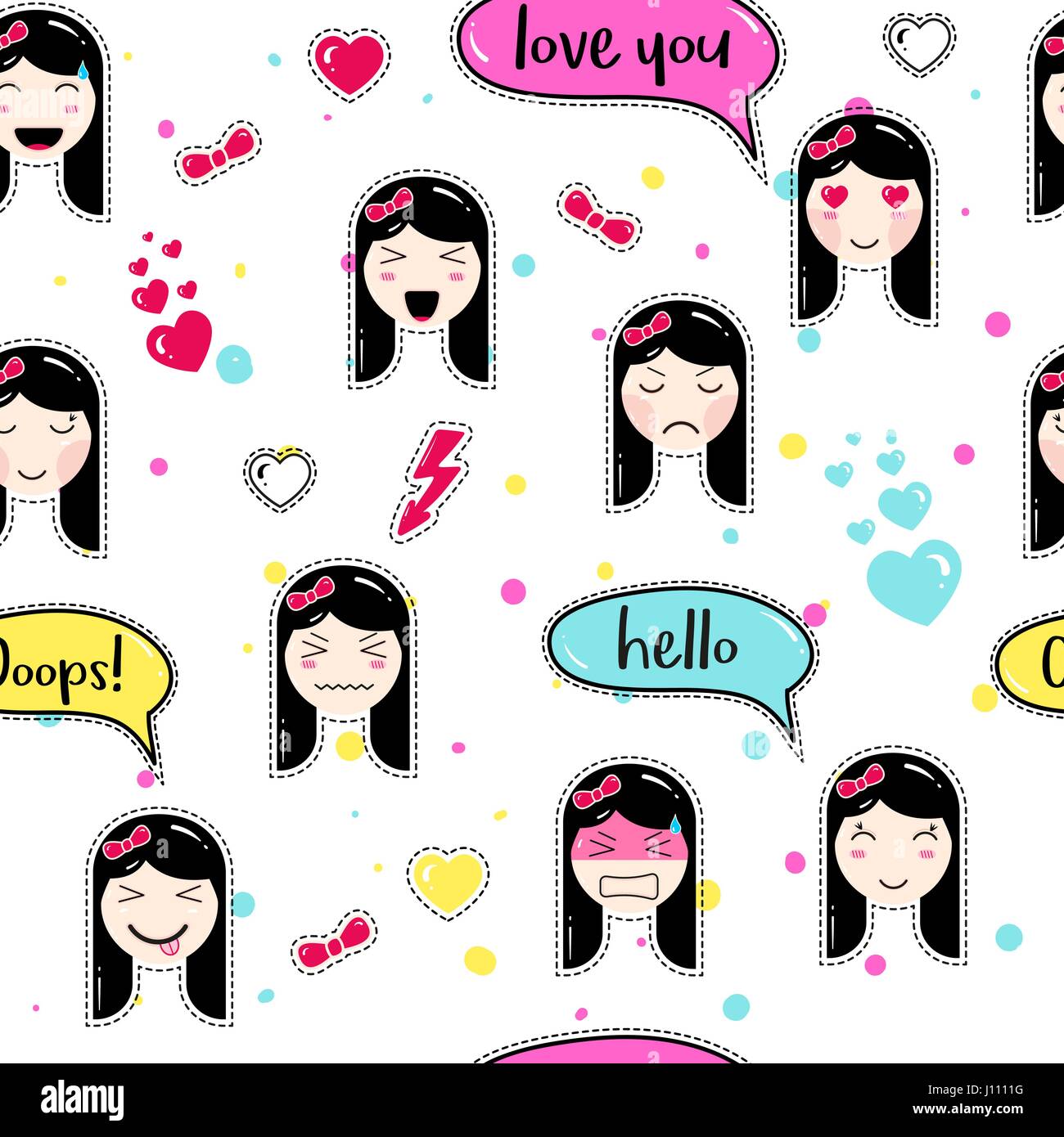 Cute manga girls Stock Vector Images - Alamy