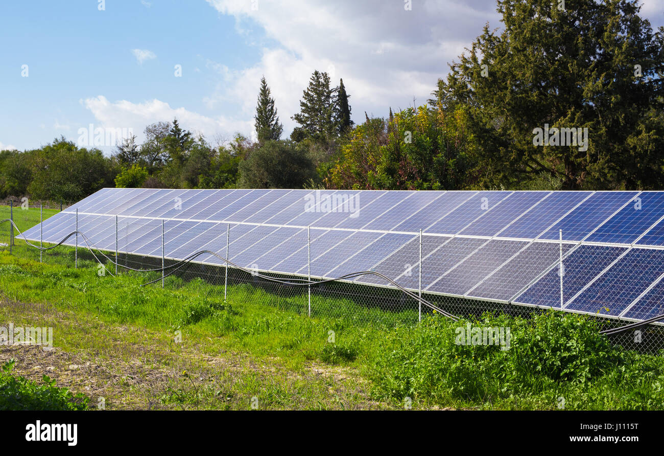 Solar panel produces green, environmentally friendly energy from the ...