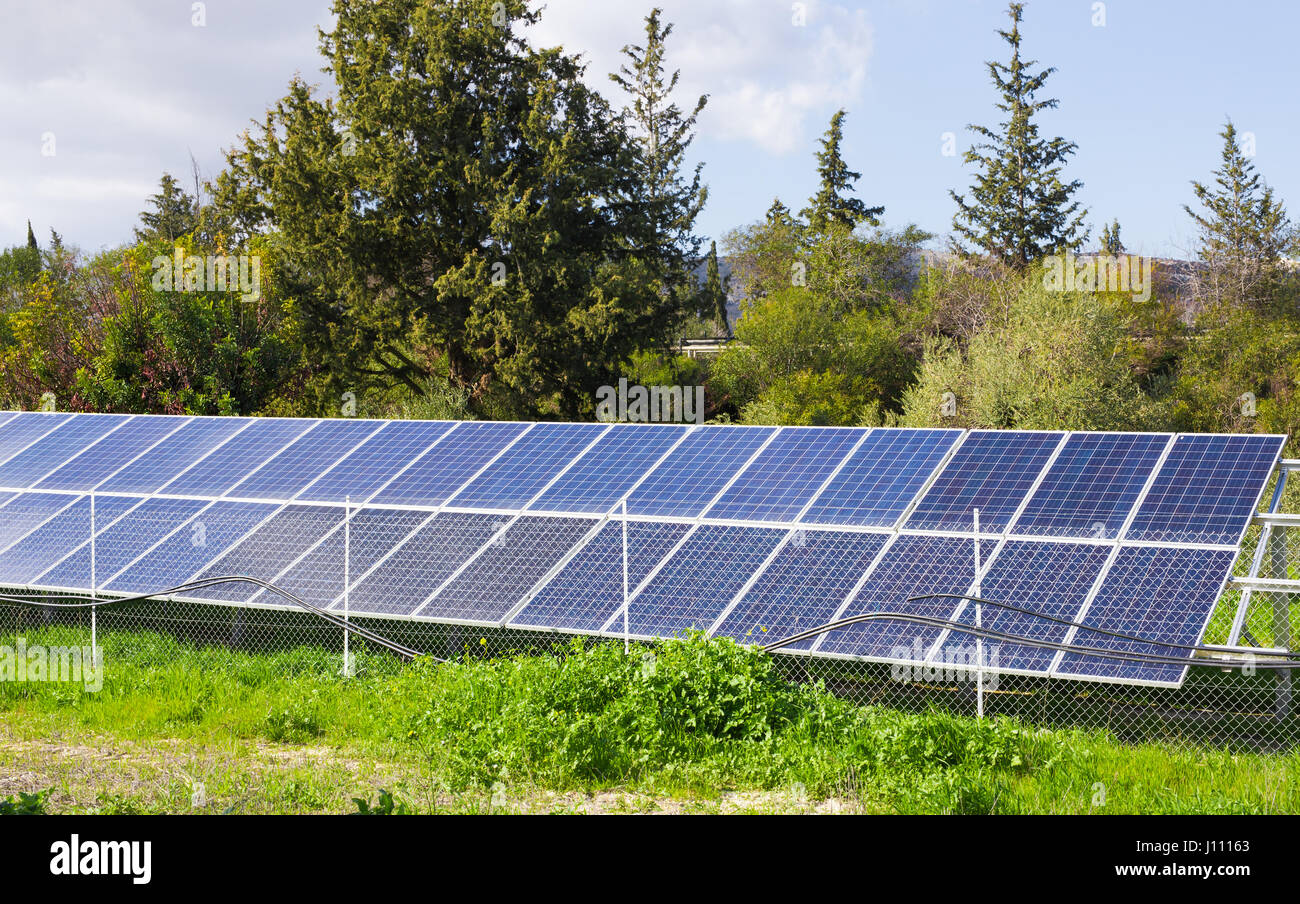 Solar panel produces green, environmentally friendly energy from the ...