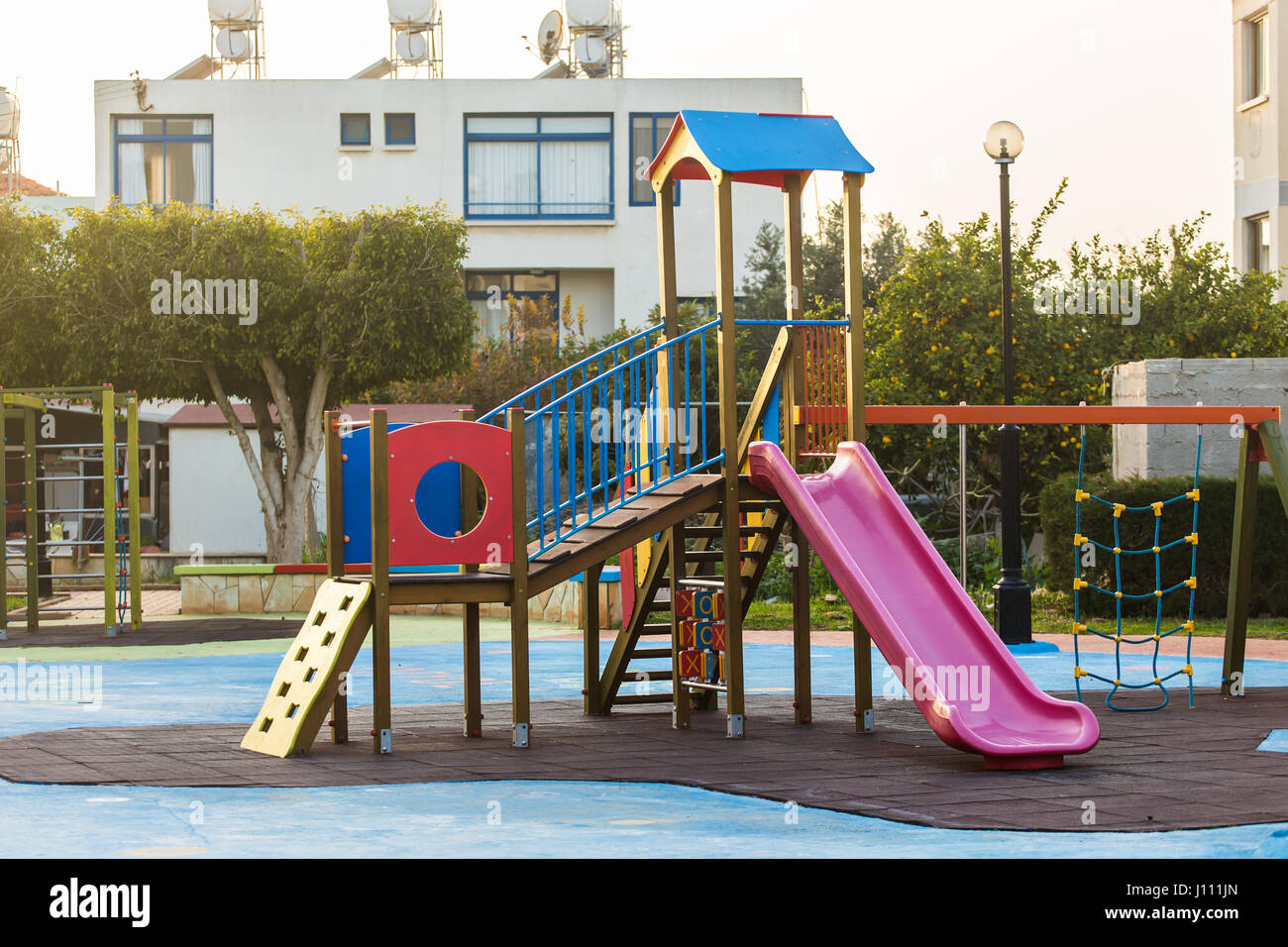 Children's playground outdoor Stock Photo - Alamy