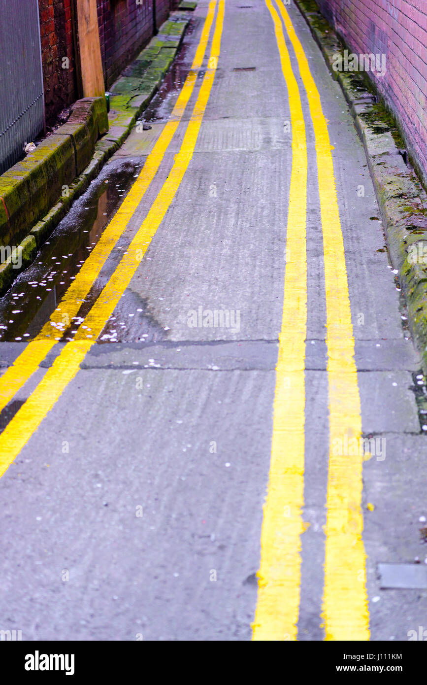 Two Sets Of Double Yellow Lines