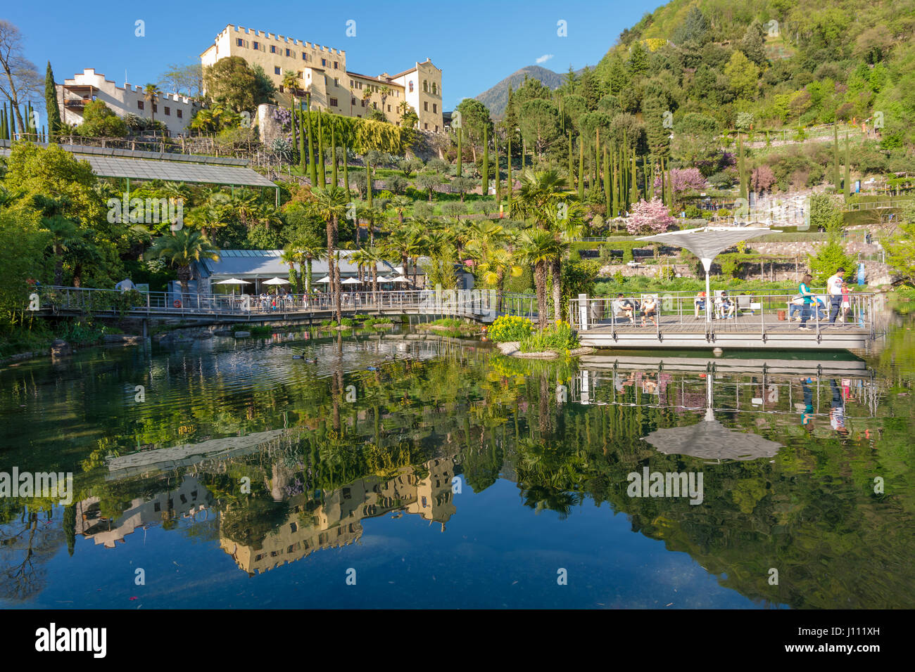 Garden of Trauttmansdorff Castle, Meran, South Tyrol - beautiful spring ...