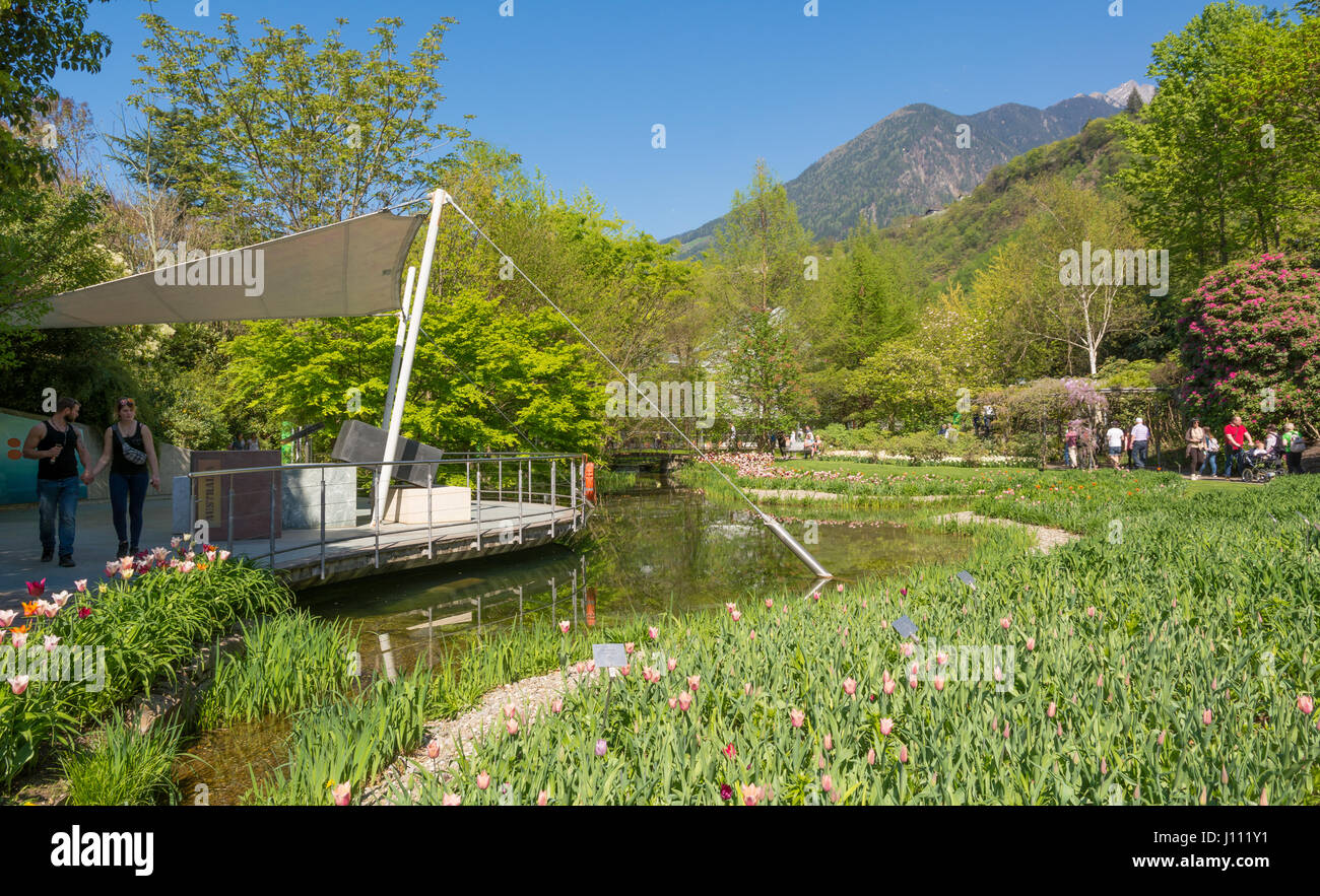 Garden of Trauttmansdorff Castle, Meran, South Tyrol - beautiful spring ...