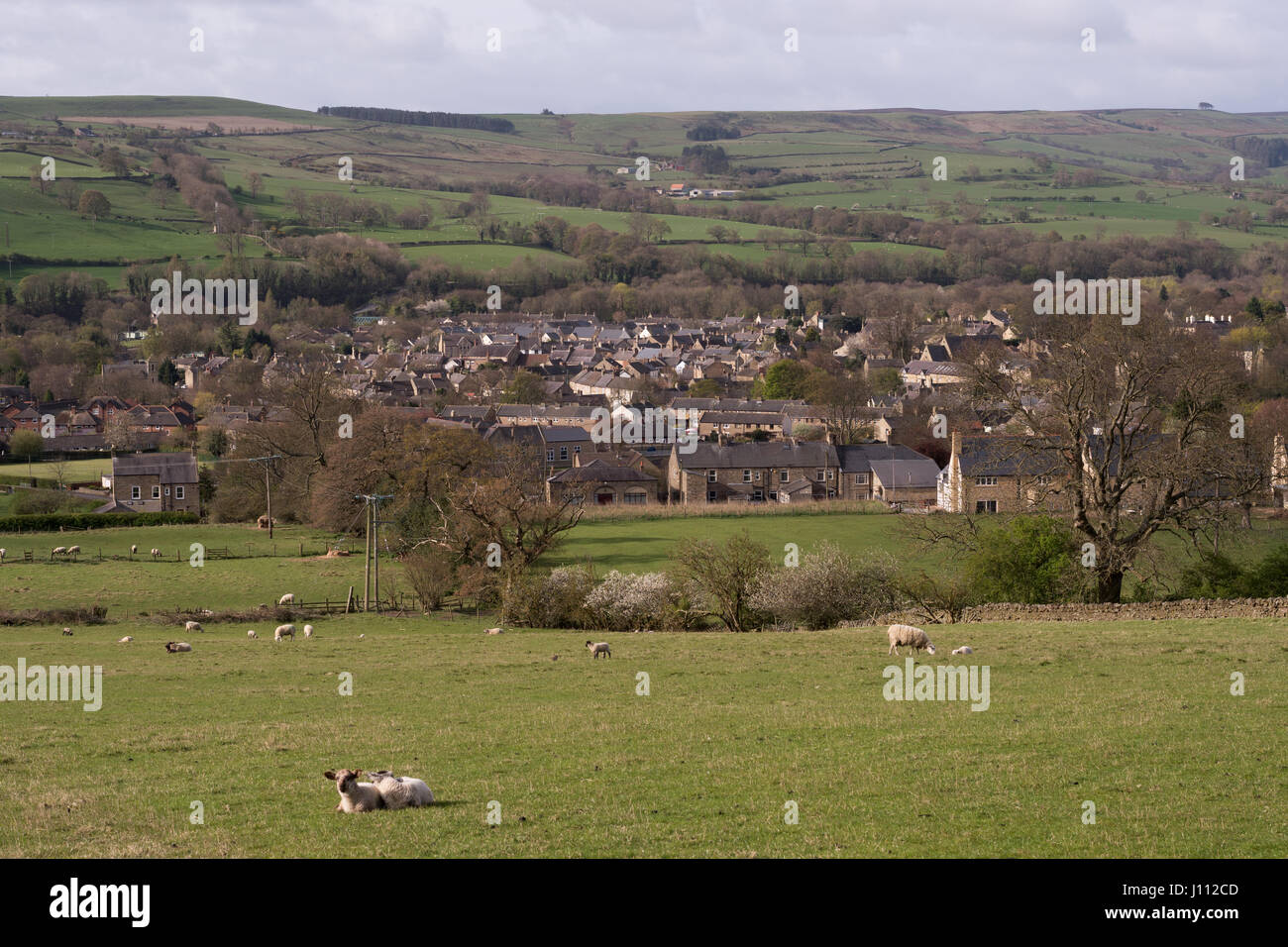The town of Wolsingham in the Wear Valley, Co. Durham, England, UK ...