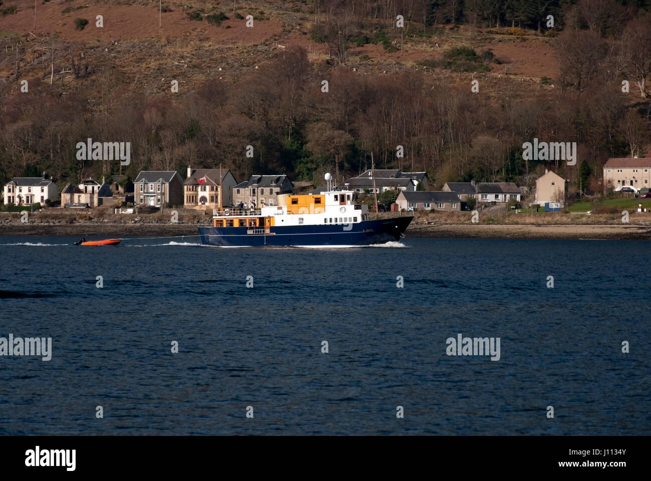 The Majestic Line's M.V. Glen Etive Cruising in the Holy Loch Cowal ...