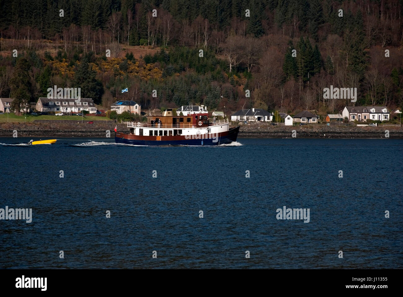 The Majestic Line's M.V. Glen Tarsan Cruising in the Holy Loch Cowal ...
