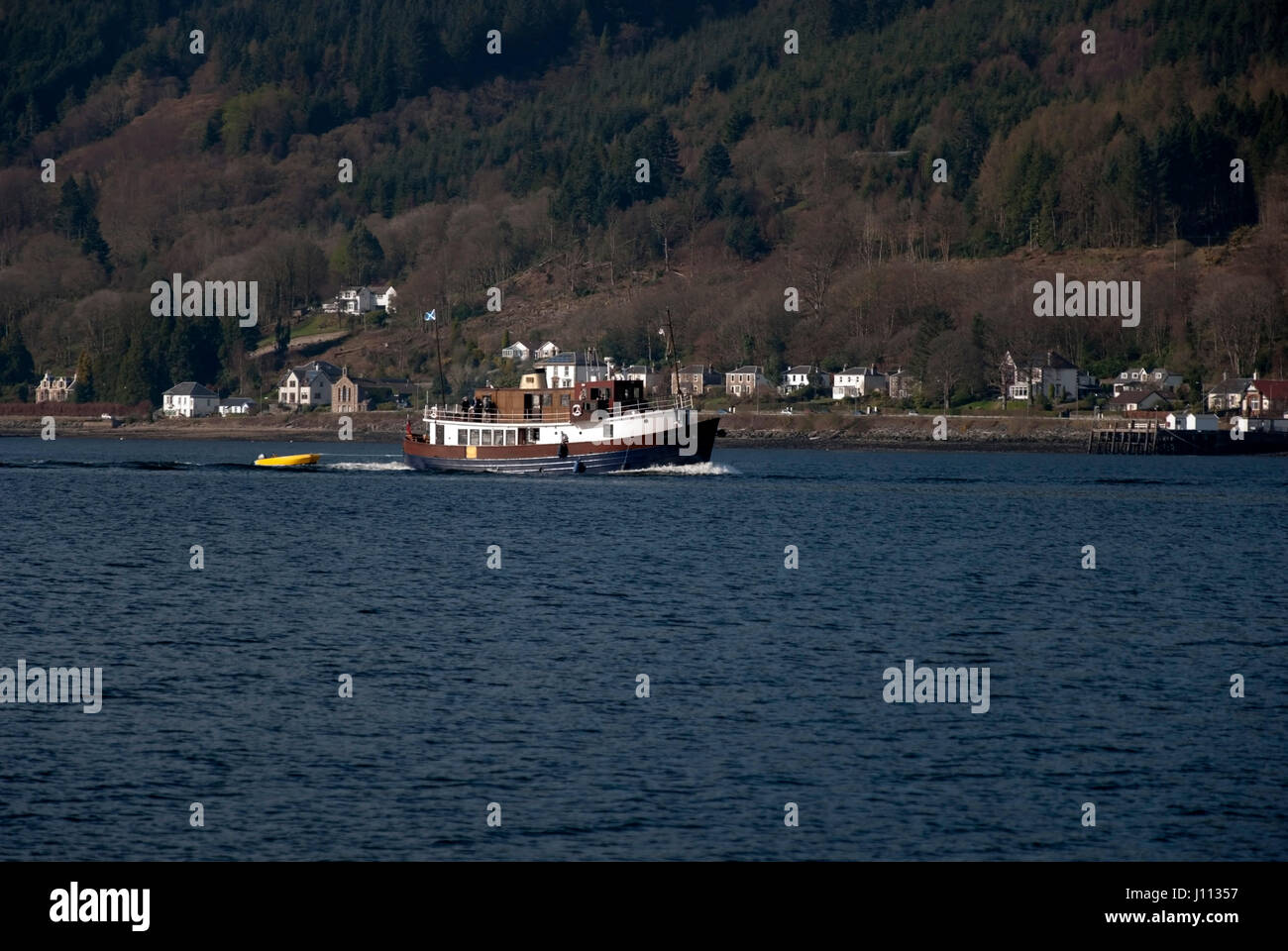 The Majestic Line's M.V. Glen Tarsan Cruising in the Holy Loch Cowal ...