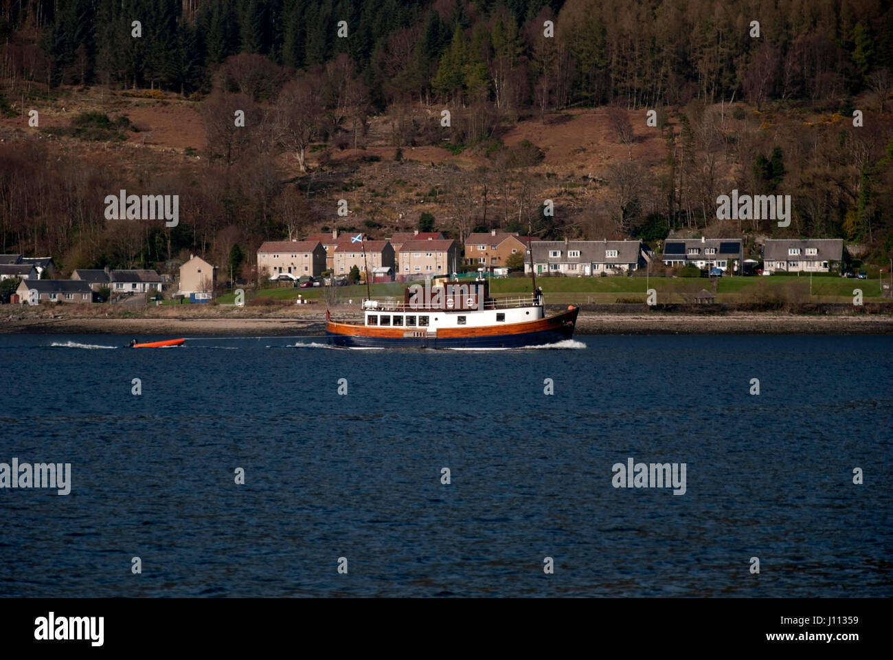 The Majestic Line's M.V. Glen Massan Cruising in the Holy Loch Cowal ...