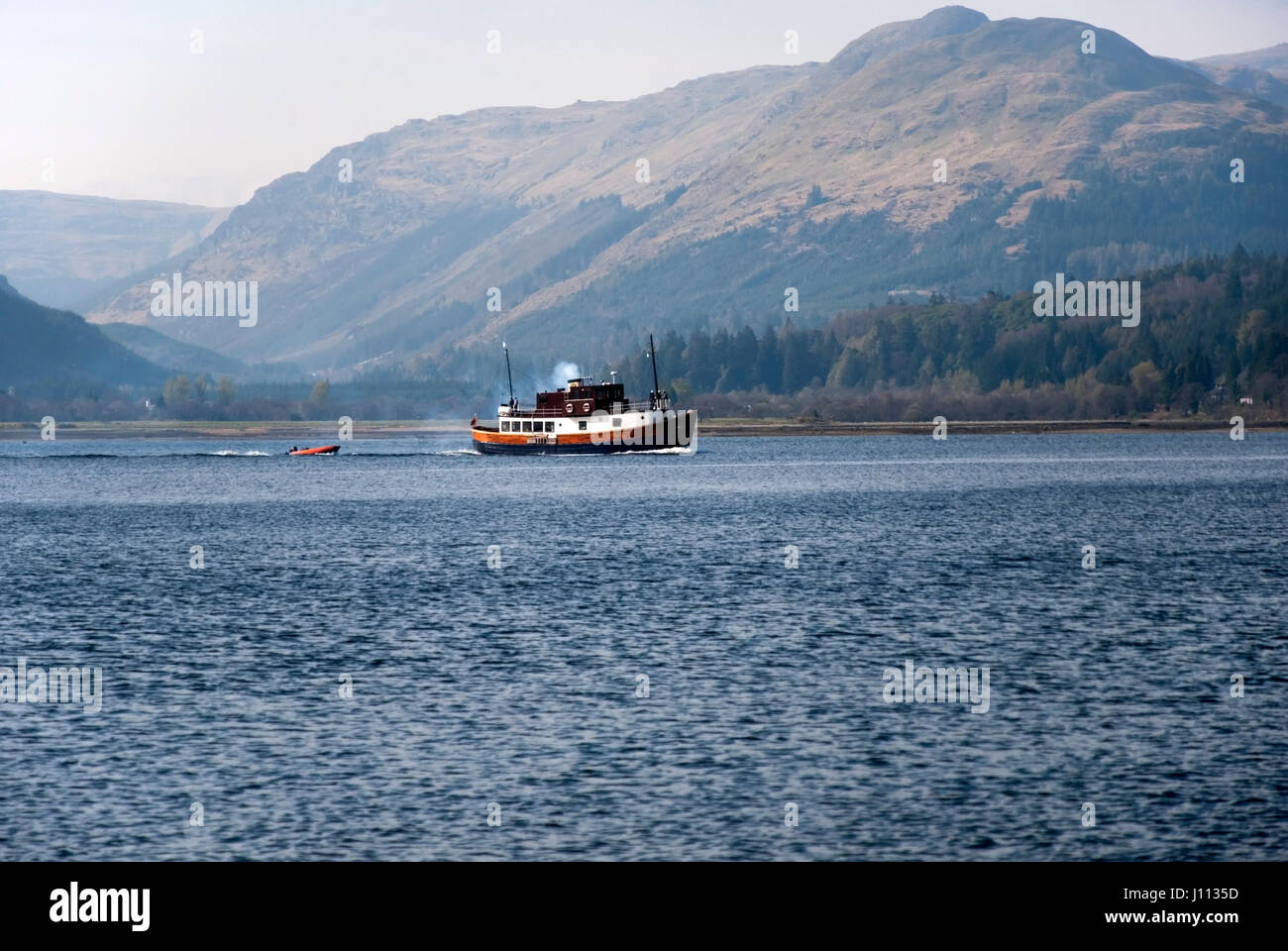 M.V. Glen Massan Cruising in the Holy Loch Cowal Argyll Scotland view ...
