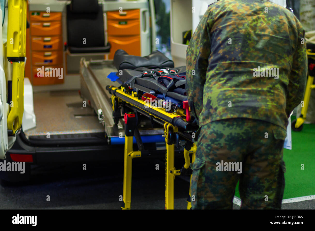 german paramedic soldiers has a medical exercise Stock Photo - Alamy