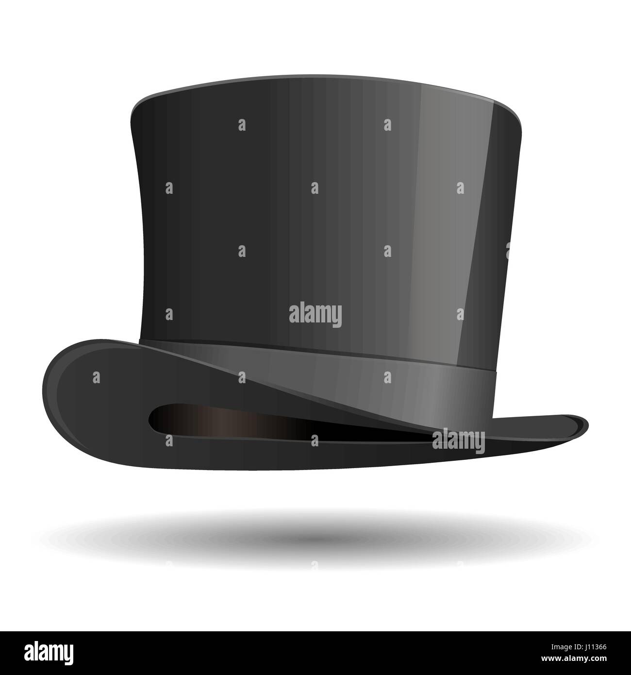 Cylinder hat. Vintage clothing isolated on a white background Stock ...