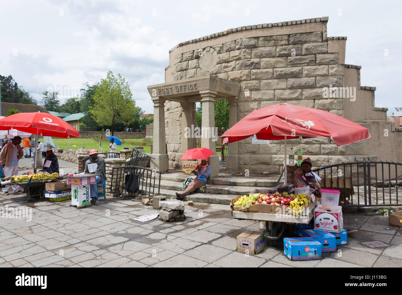 Street market traders, Makoanyane Square, Kingsway, Maseru, Maseru ...