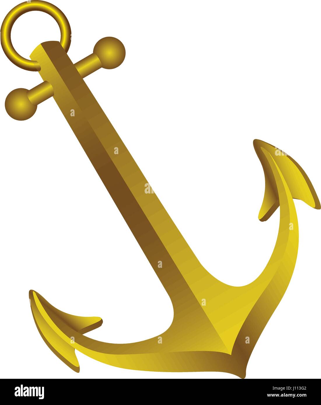 gold silhouette of anchor icon design Stock Vector Image & Art - Alamy