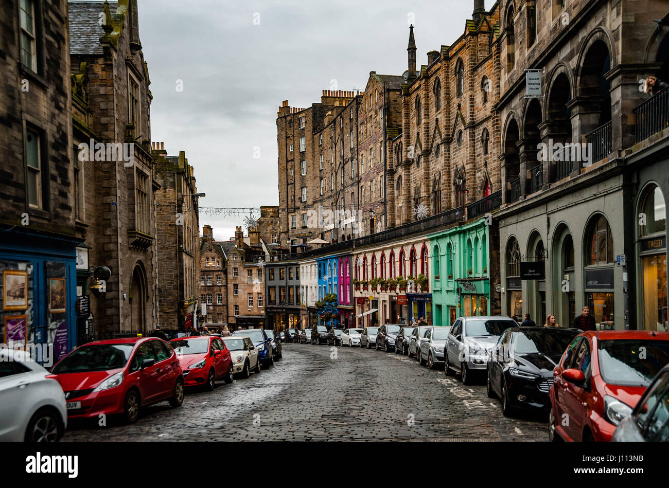 A view of Victoria street in Edinburgh, Scotland Stock Photo - Alamy