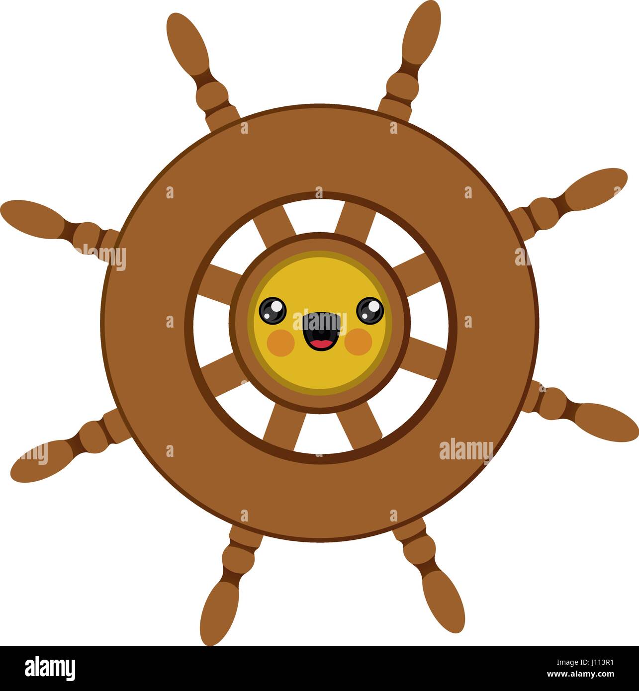 colorful silhouette of cartoon boat helm Stock Vector Image & Art - Alamy