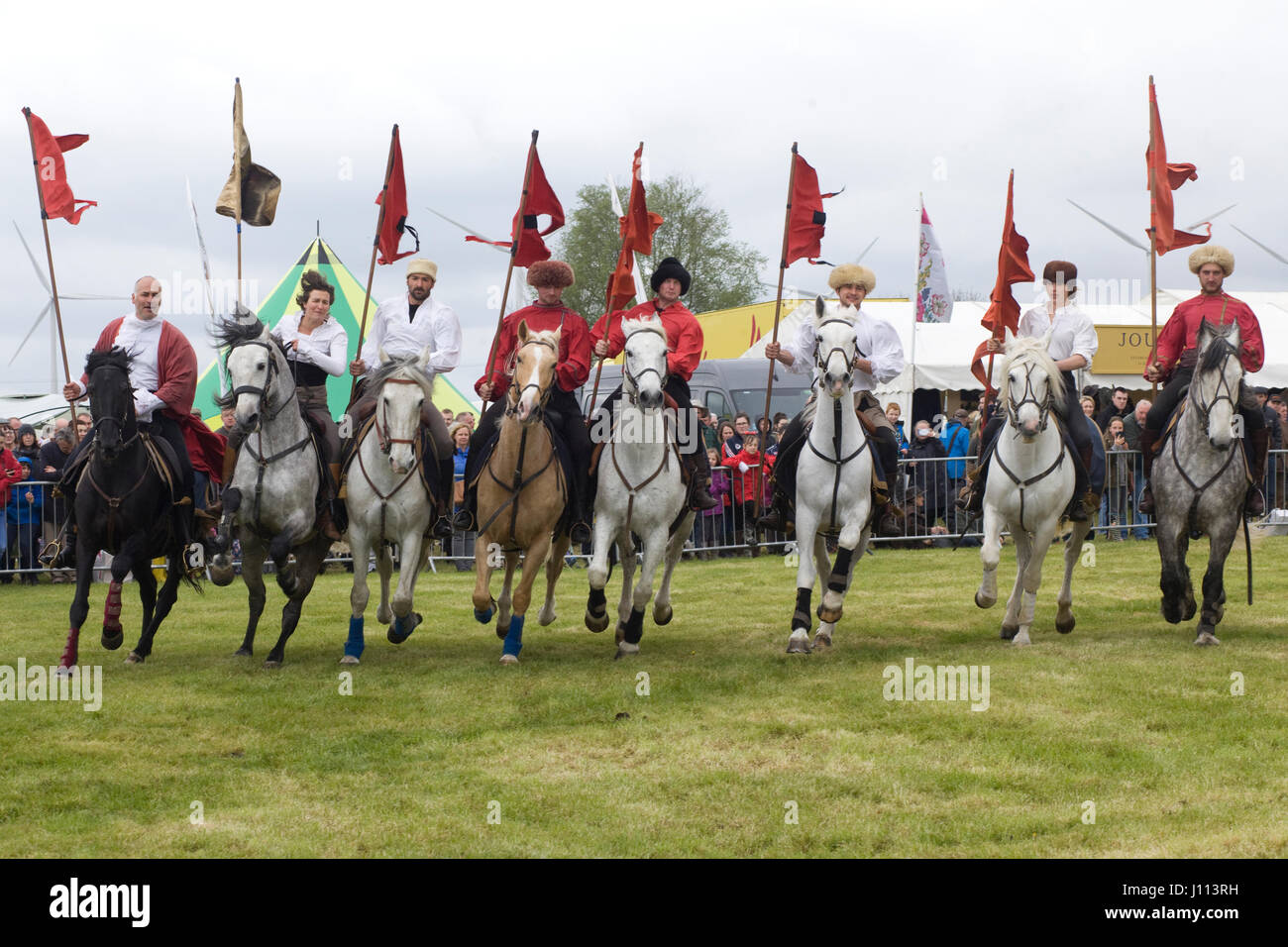 The Devils horsemen stunt team display Stock Photo - Alamy