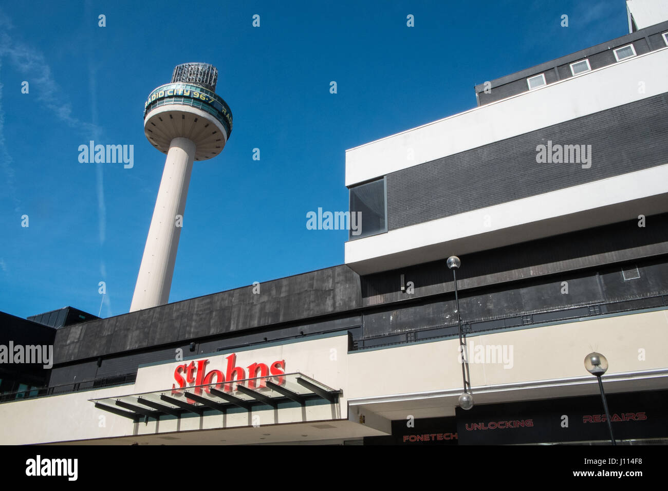 St John's, shopping,mall,precinct,tower,beacon,Liverpool,Merseyside ...