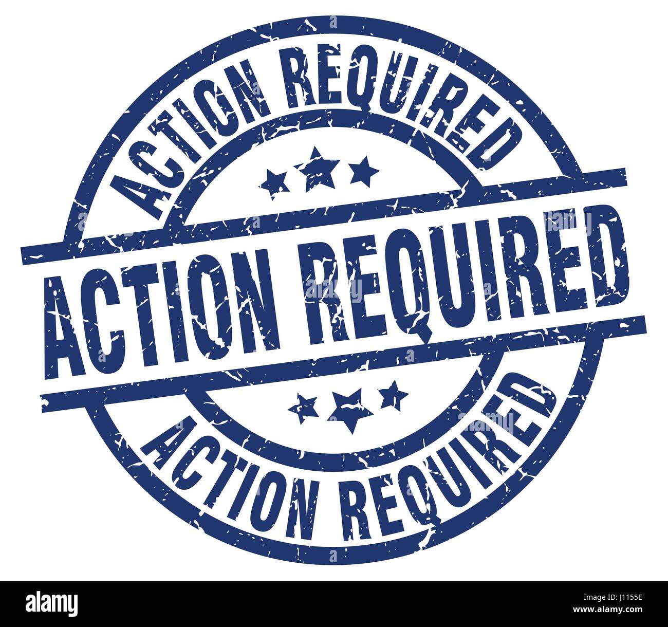 action required blue round grunge stamp Stock Vector Image & Art - Alamy