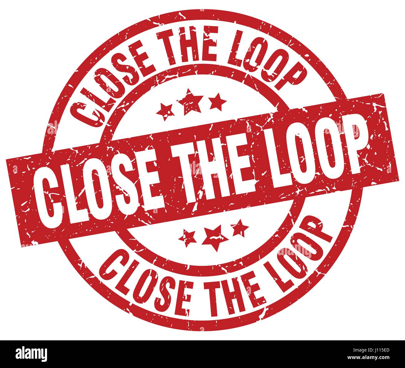 close the loop round red grunge stamp Stock Vector Image & Art - Alamy