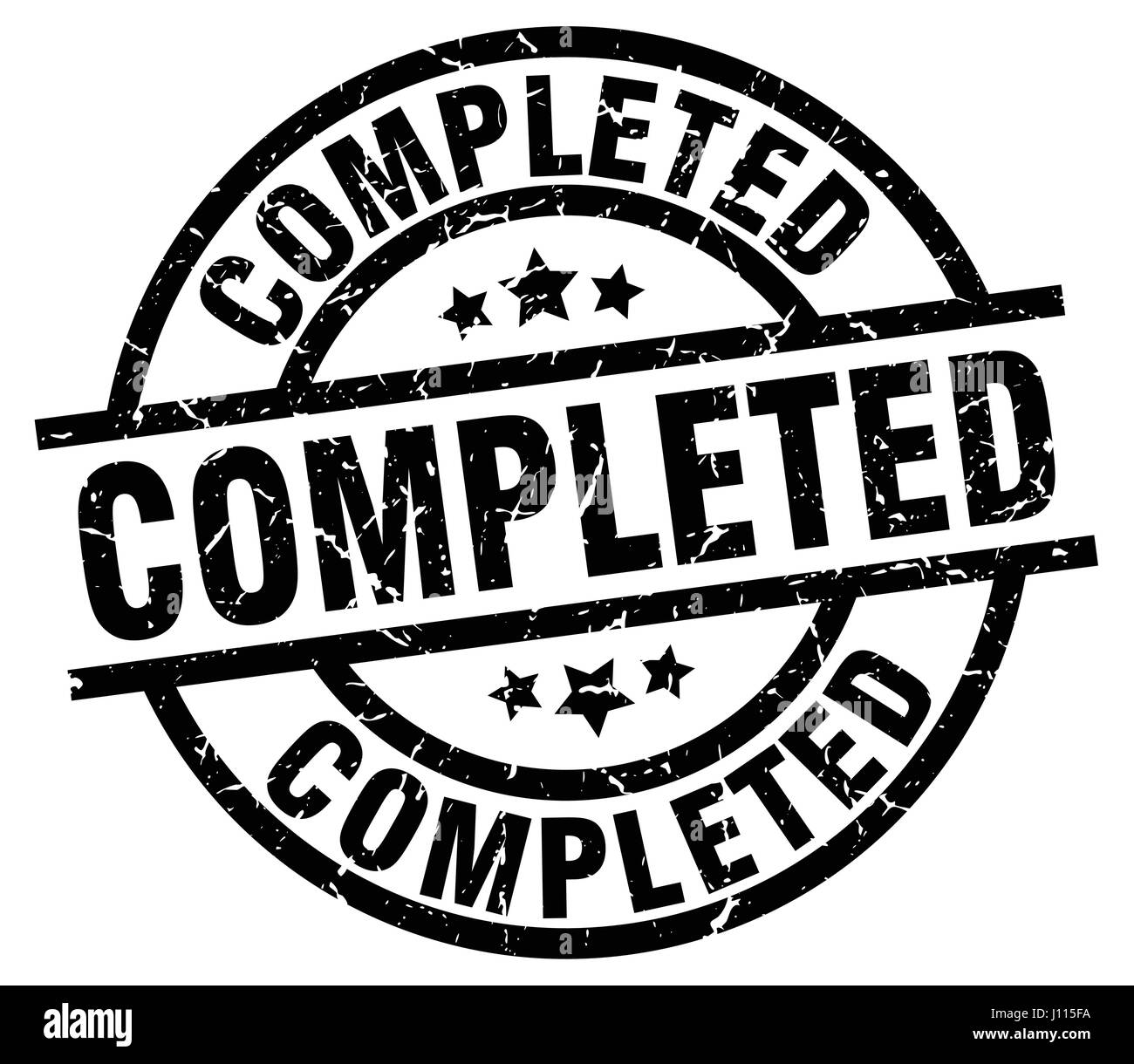 completed round grunge black stamp Stock Vector Image & Art - Alamy