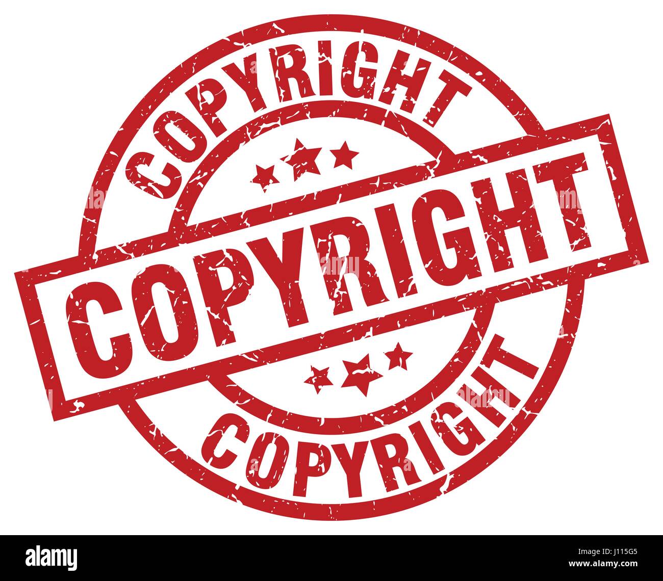 copyright round red grunge stamp Stock Vector Image & Art - Alamy