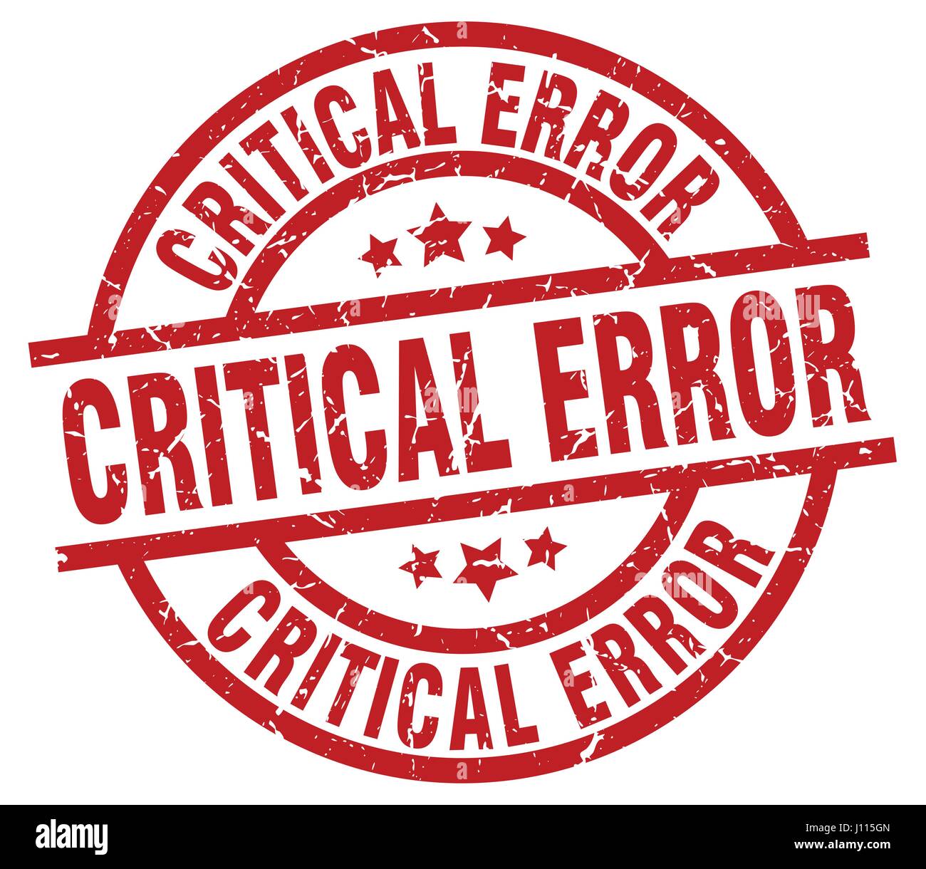 critical error round red grunge stamp Stock Vector Image & Art - Alamy