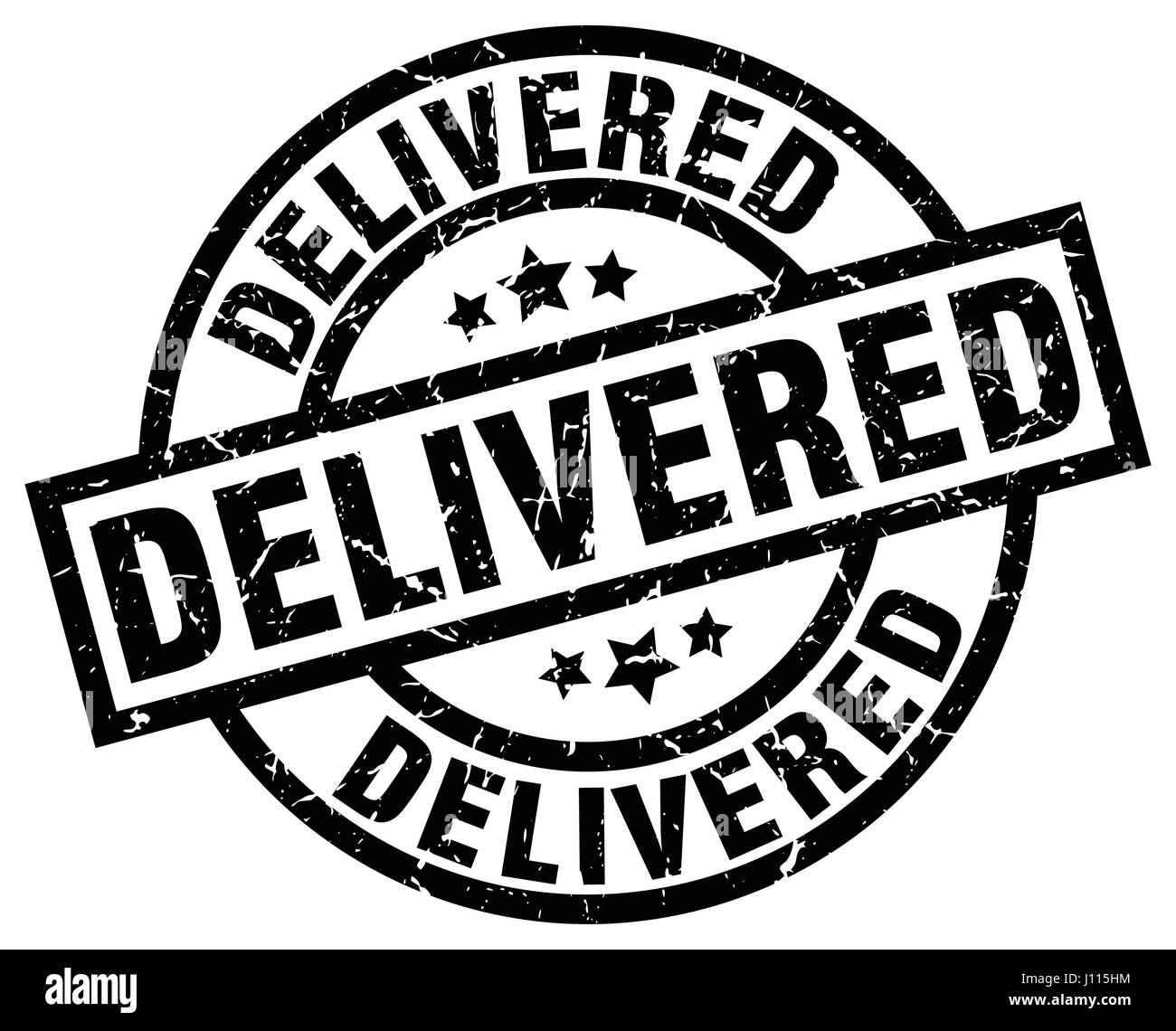Delivered stamp sign seal Black and White Stock Photos & Images - Alamy