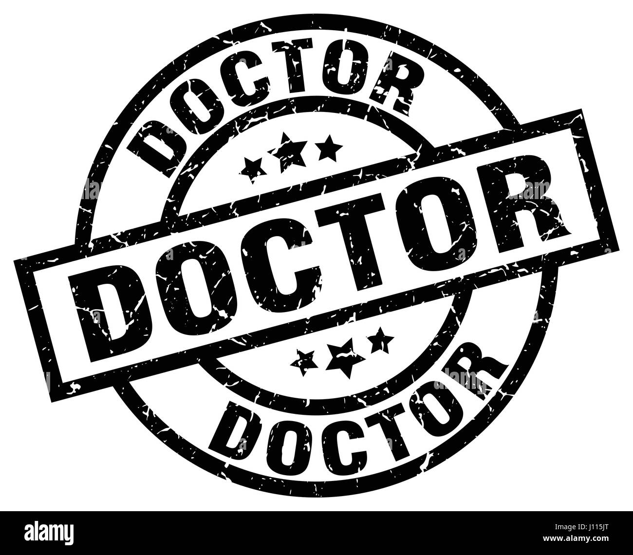 doctor round grunge black stamp Stock Vector Image & Art - Alamy