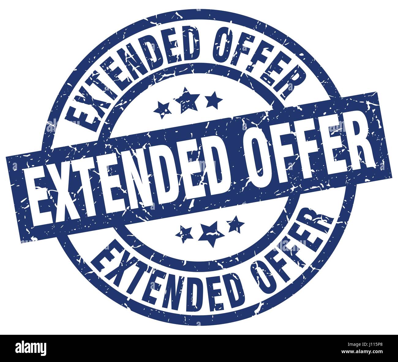extended offer blue round grunge stamp Stock Vector Image & Art - Alamy