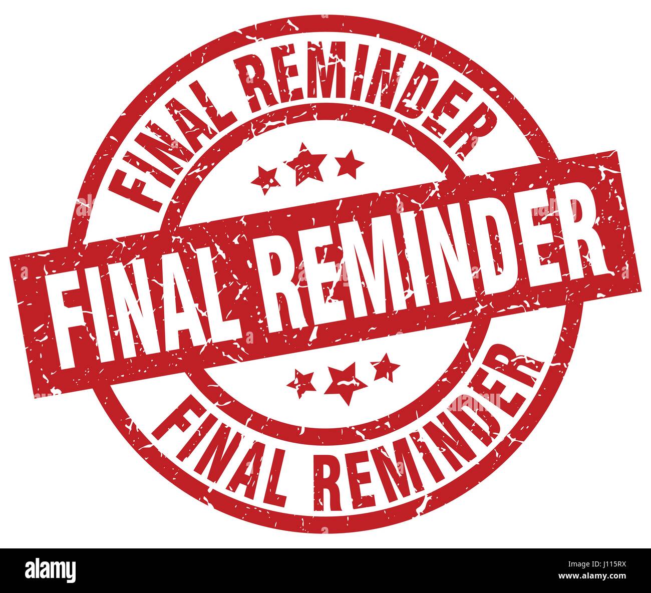 Reminder red round grunge Stock Vector Images - Alamy