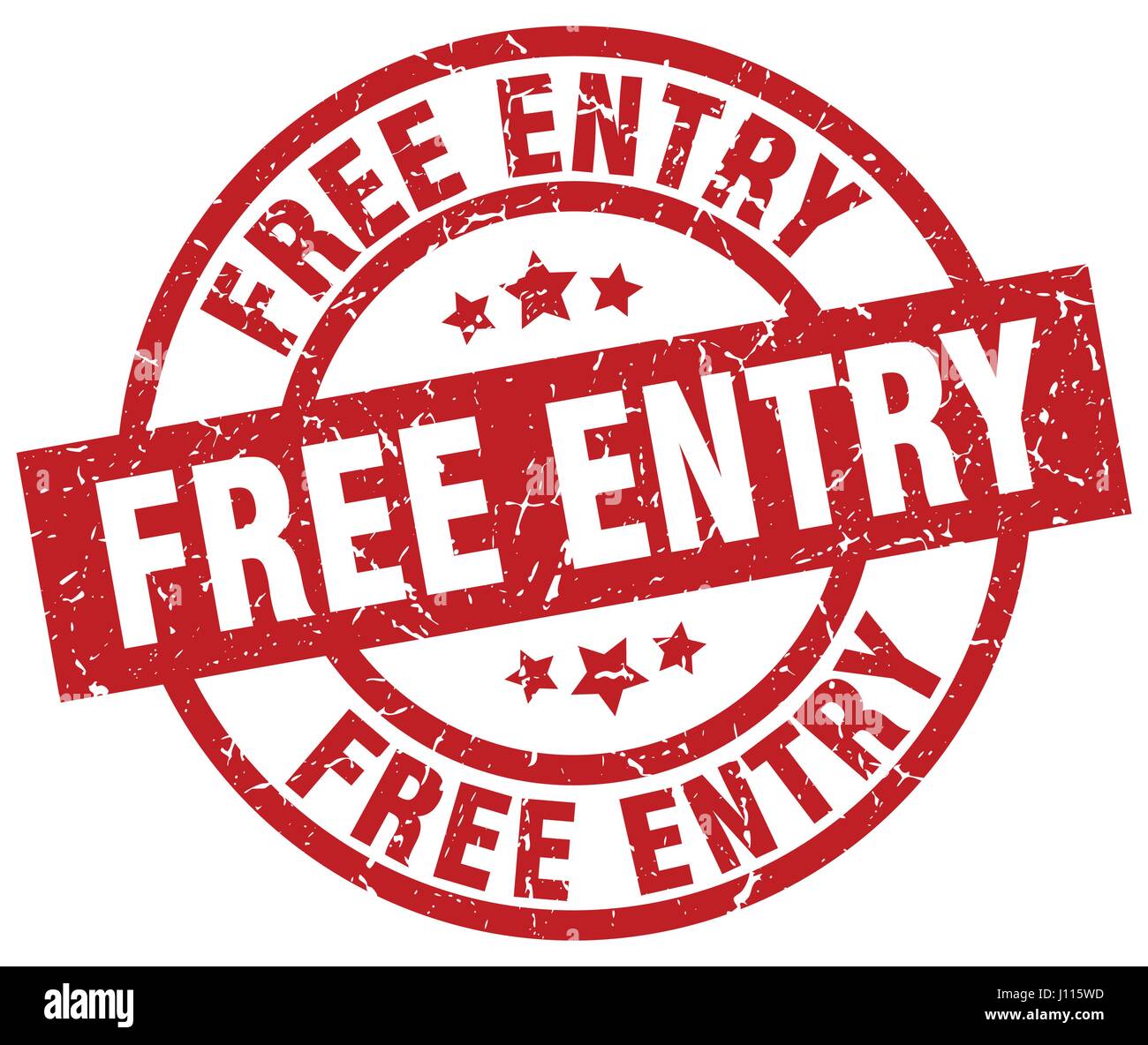 free entry round red grunge stamp Stock Vector Image & Art - Alamy