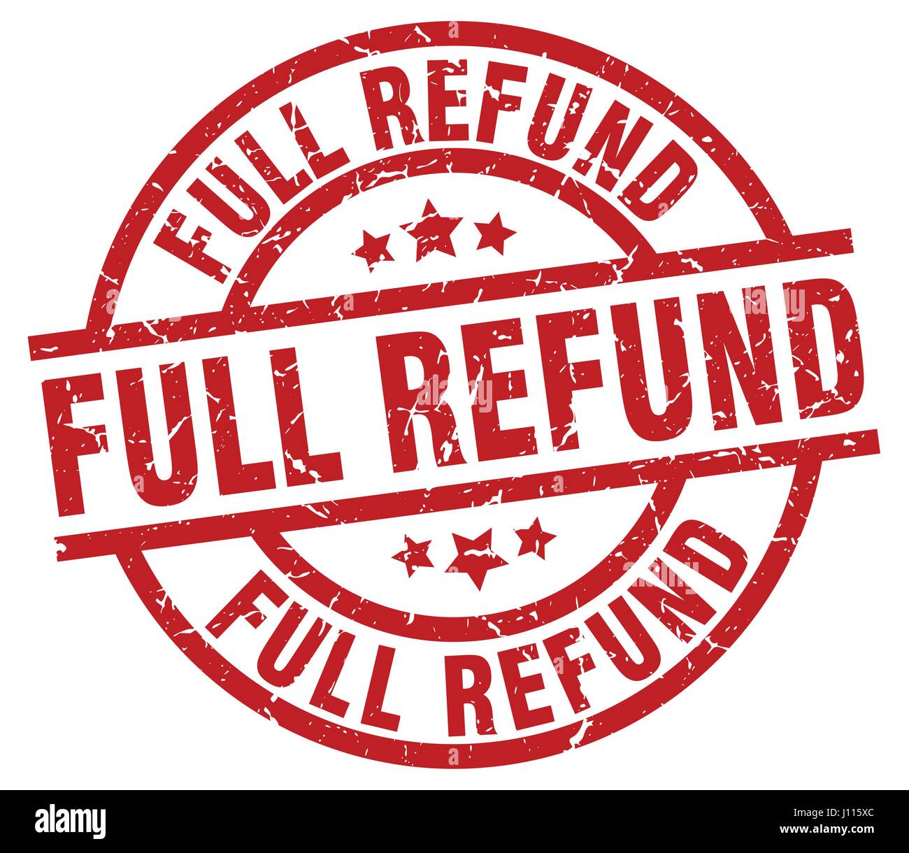 full refund round red grunge stamp Stock Vector Image & Art - Alamy