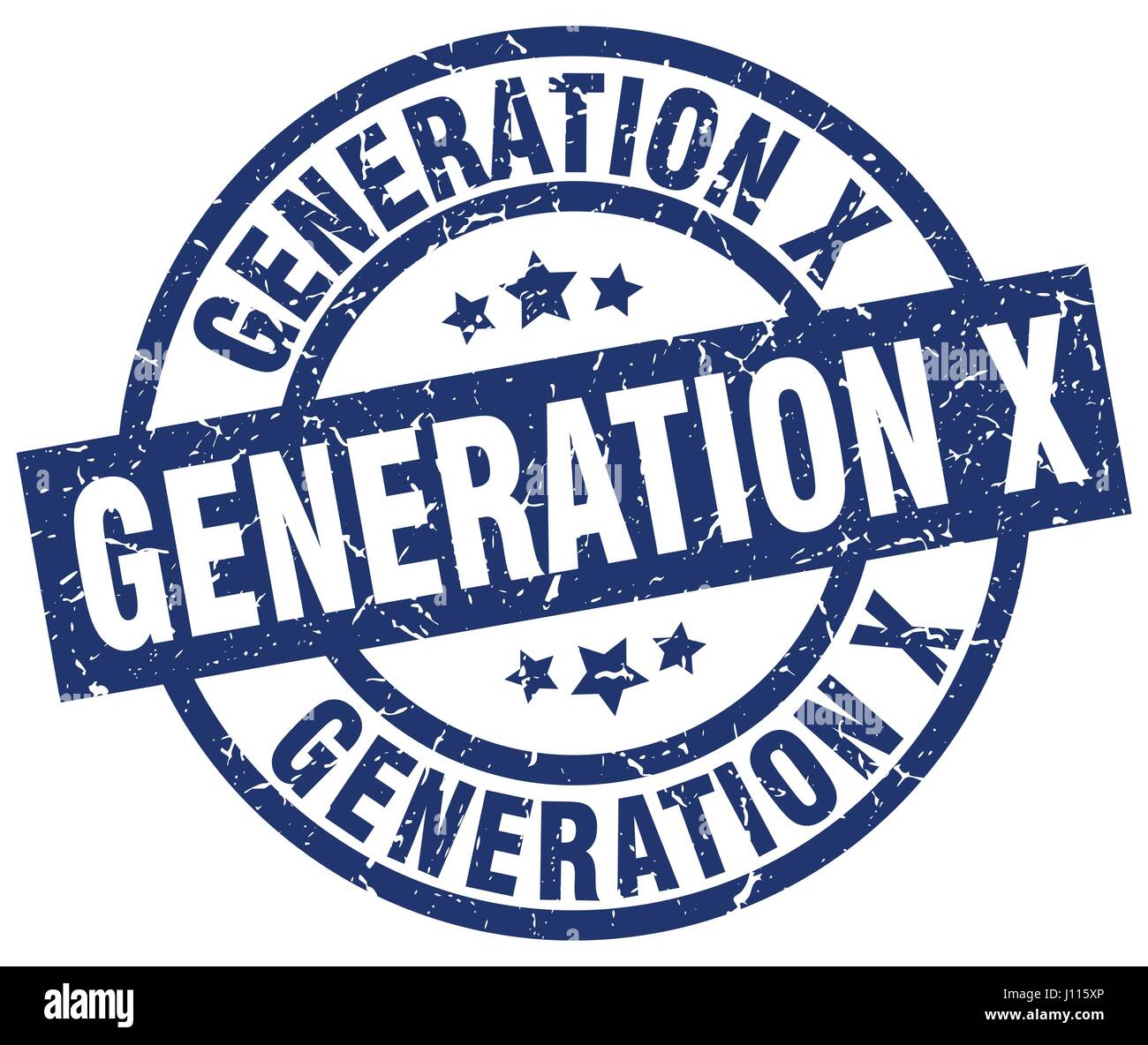 generation x blue round grunge stamp Stock Vector Image & Art - Alamy