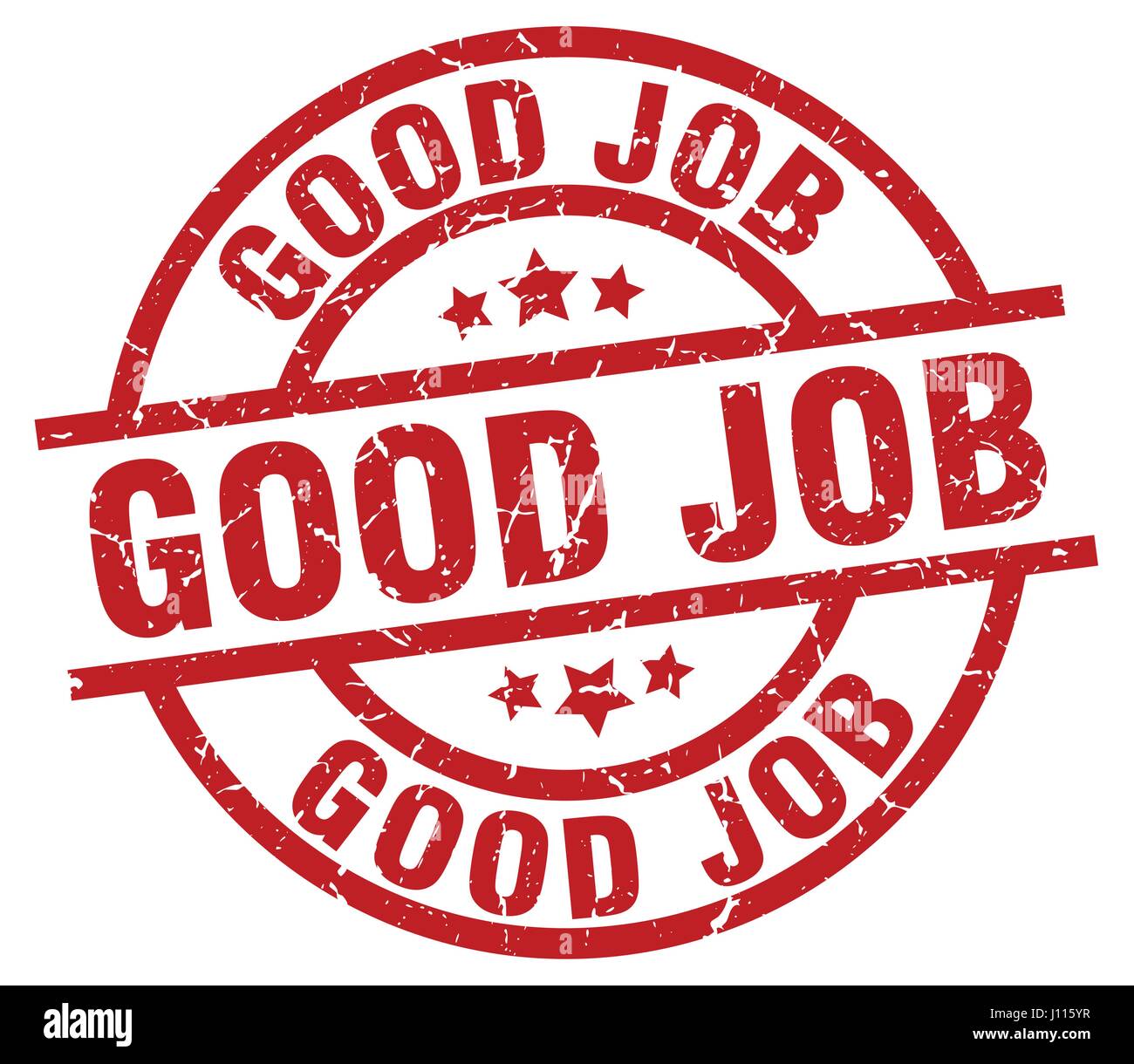 good job round red grunge stamp Stock Vector Image & Art - Alamy
