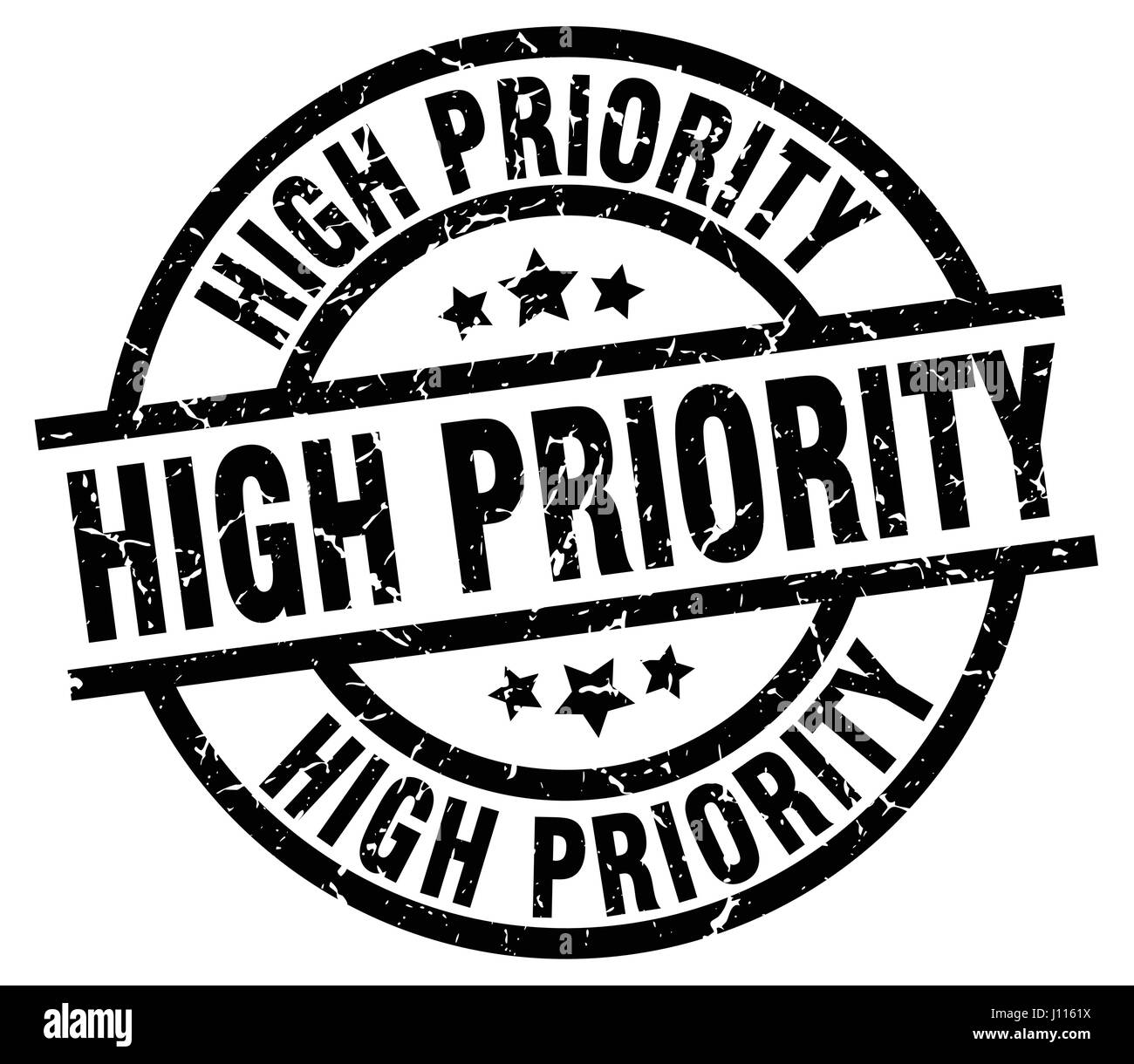 high priority round grunge black stamp Stock Vector Image & Art - Alamy