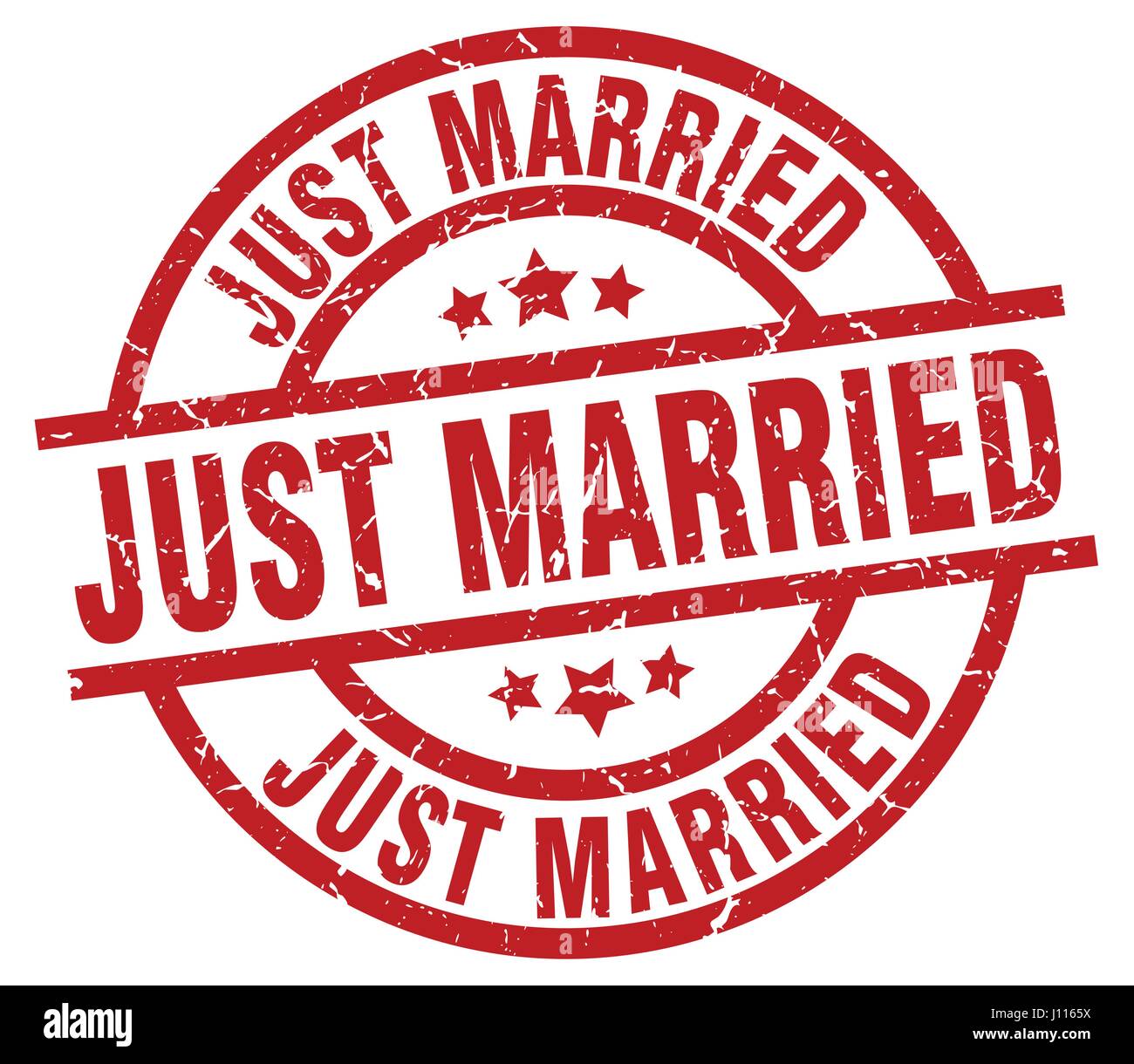 just married round red grunge stamp Stock Vector Image & Art - Alamy