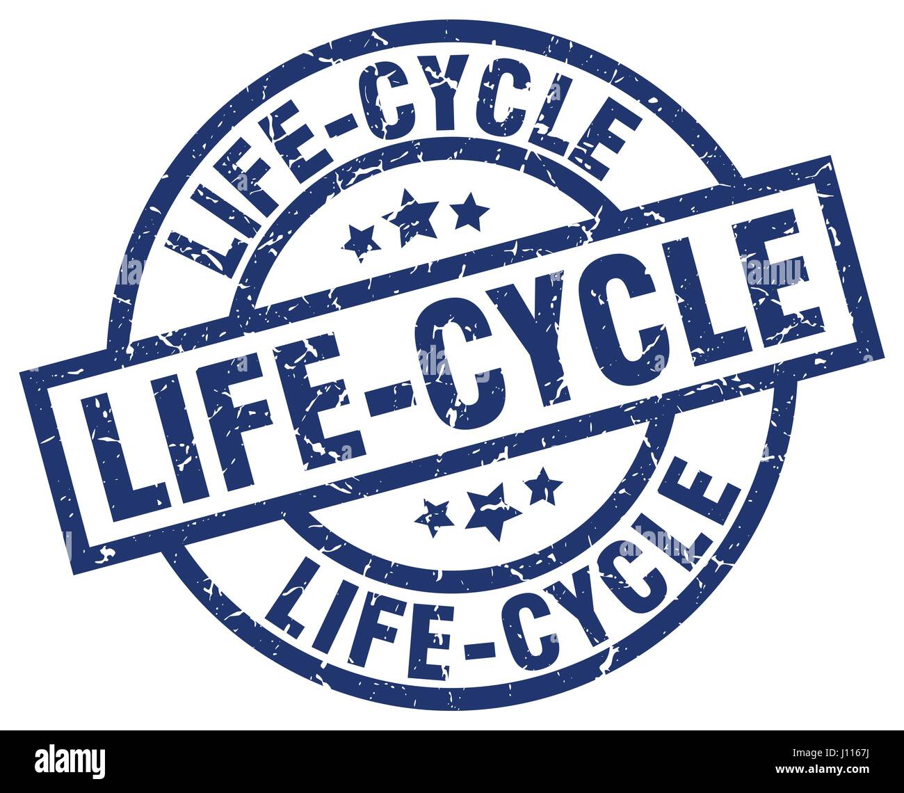 life-cycle blue round grunge stamp Stock Vector Image & Art - Alamy