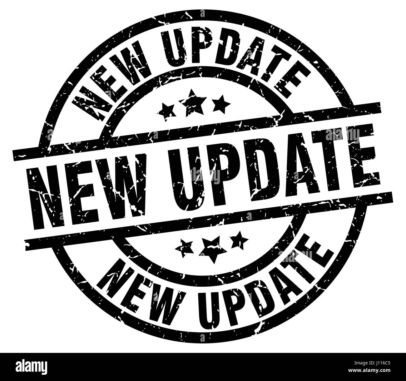 new update round grunge black stamp Stock Vector Image & Art - Alamy