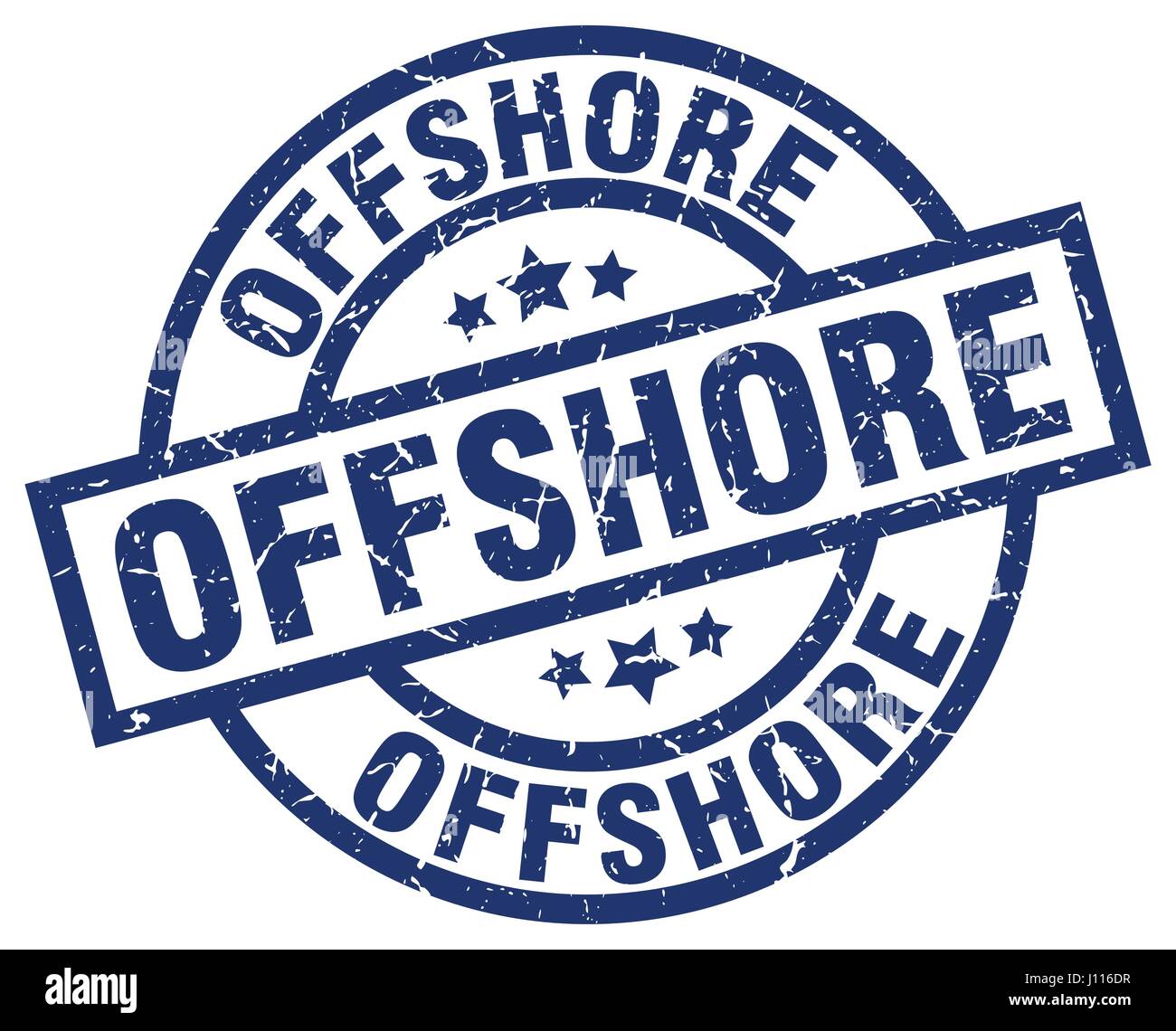offshore blue round grunge stamp Stock Vector Image & Art - Alamy