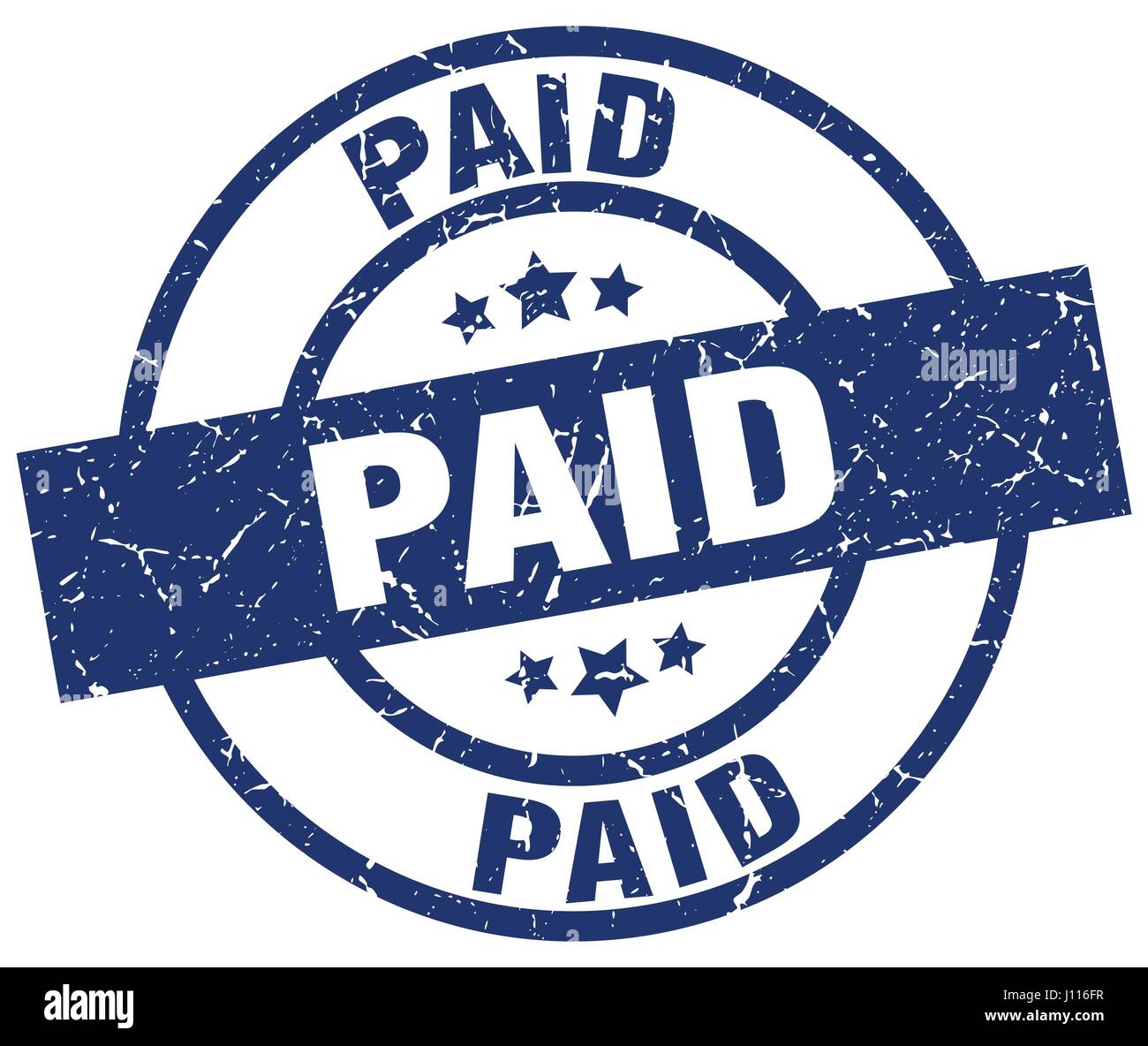 paid blue round grunge stamp Stock Vector Image & Art - Alamy
