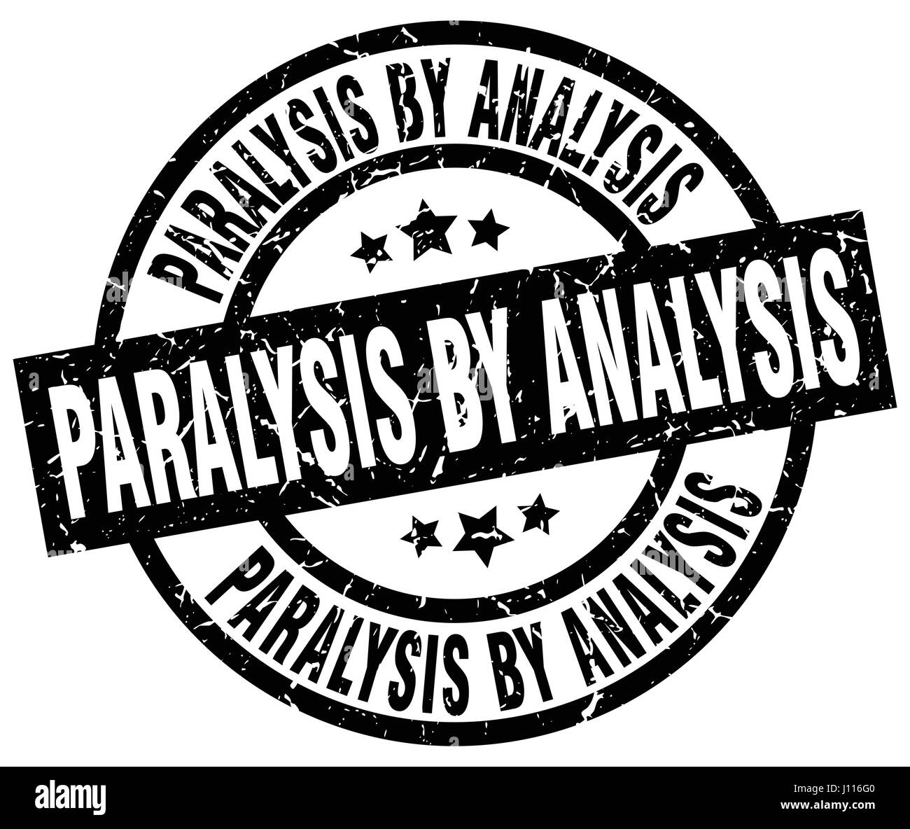 paralysis by analysis round grunge black stamp Stock Vector Image & Art ...