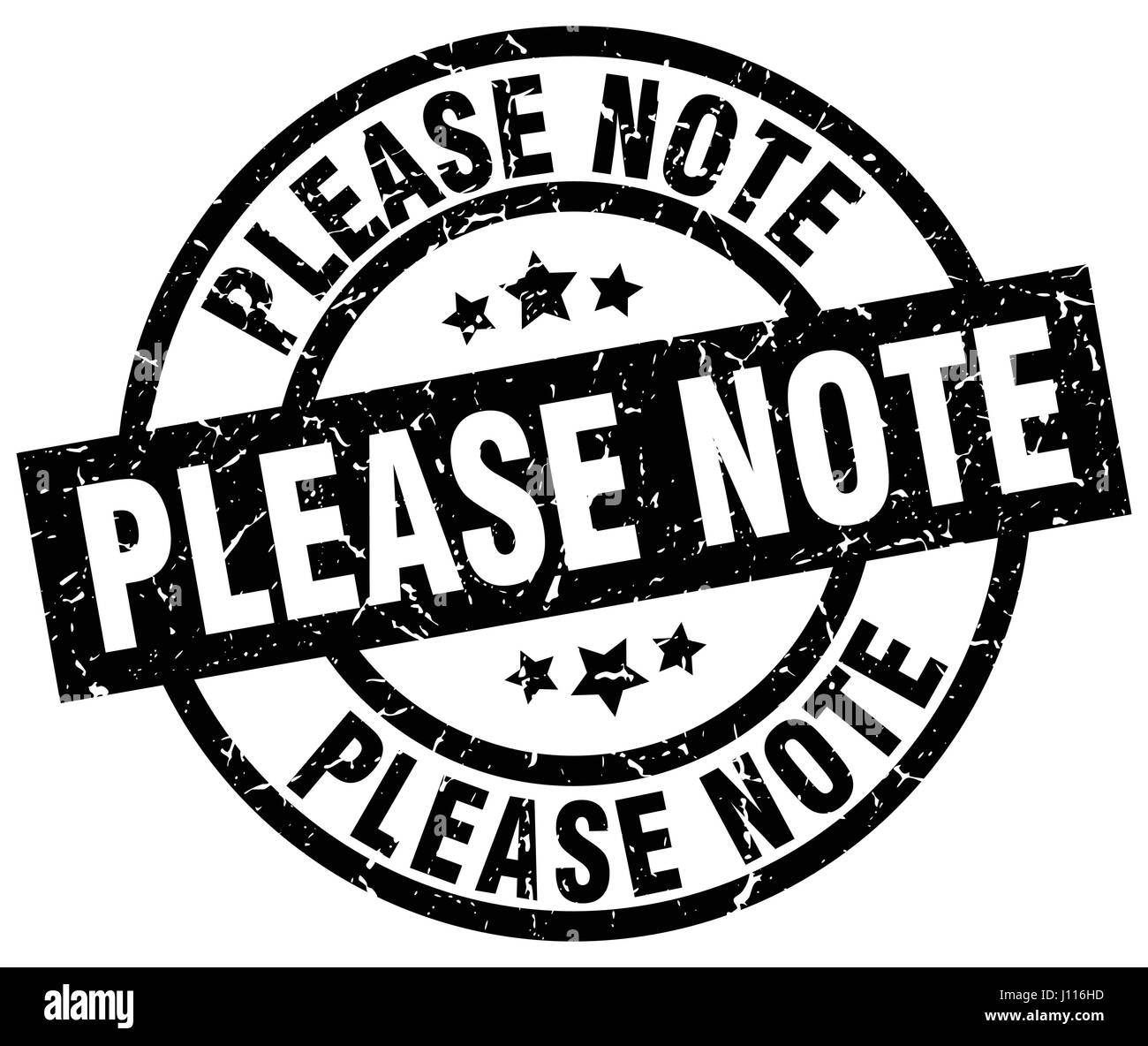 please note round grunge black stamp Stock Vector Image & Art - Alamy