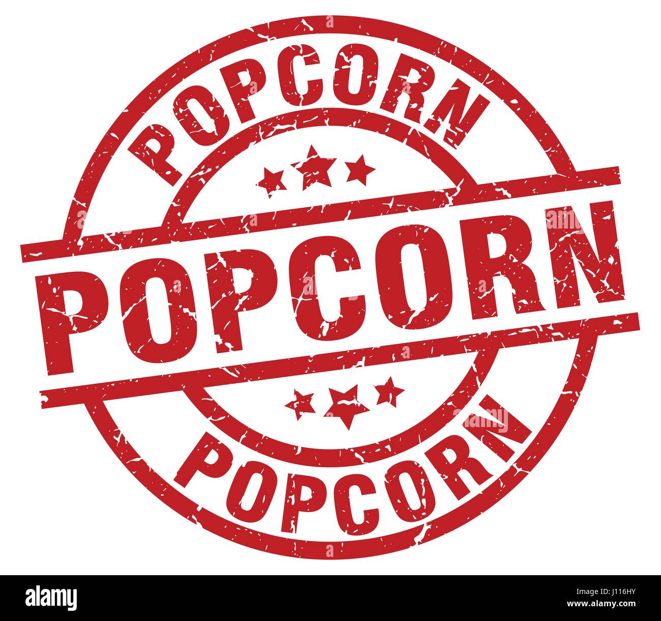 popcorn round red grunge stamp Stock Vector Image & Art - Alamy