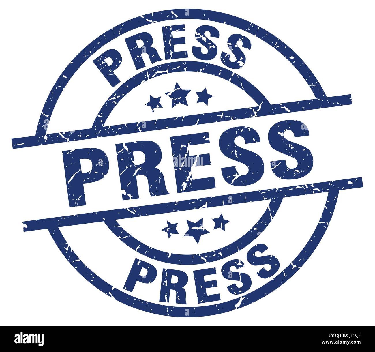 press blue round grunge stamp Stock Vector Image & Art - Alamy