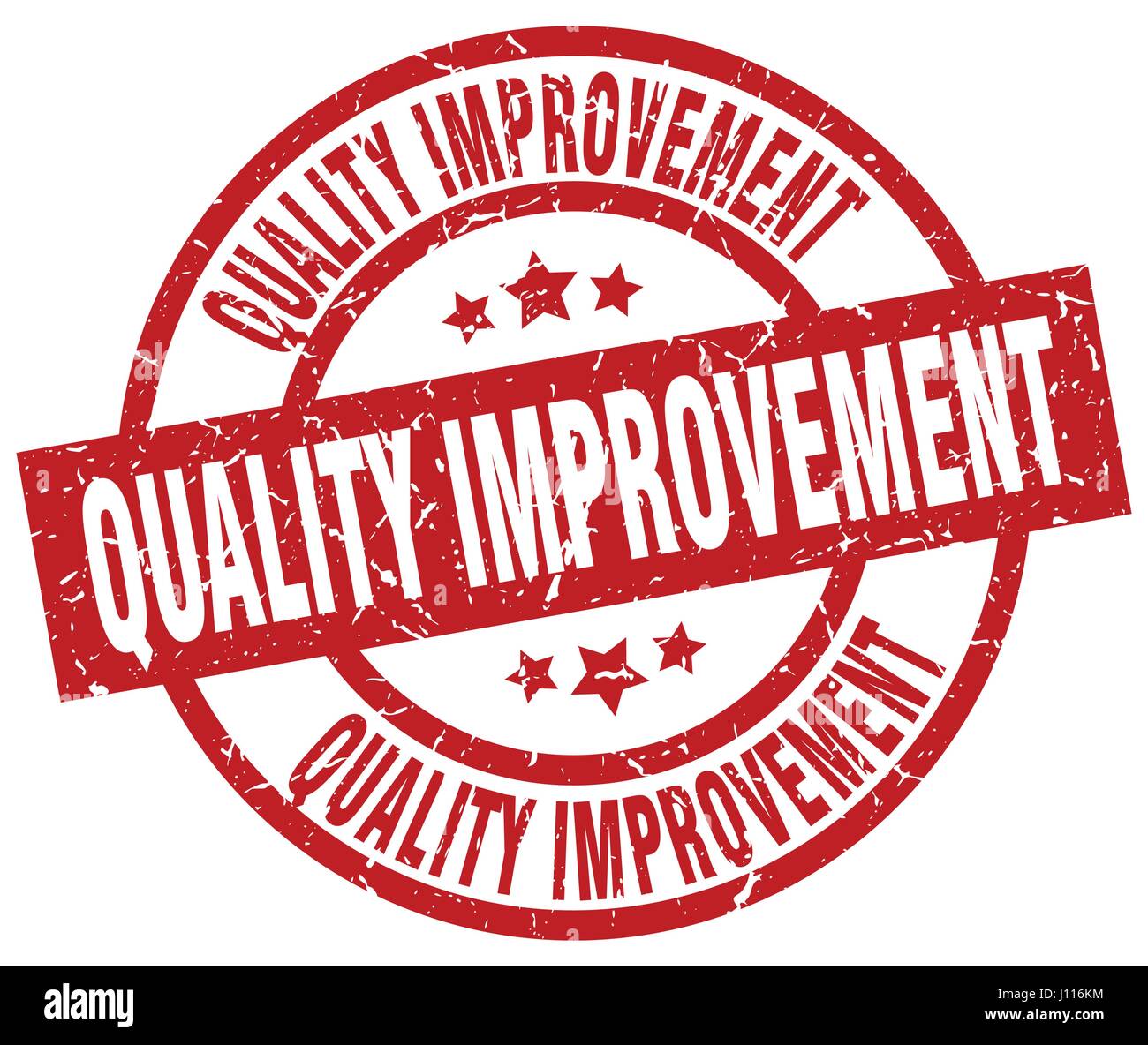 quality improvement round red grunge stamp Stock Vector Image & Art - Alamy