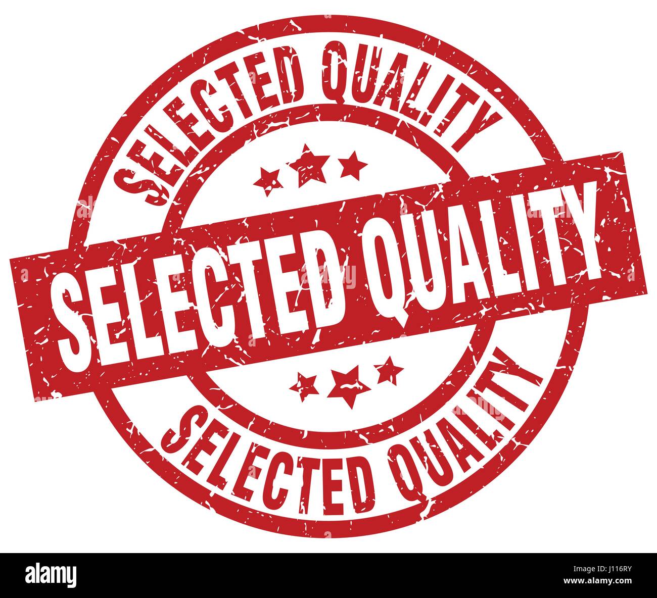 selected quality round red grunge stamp Stock Vector Image & Art - Alamy