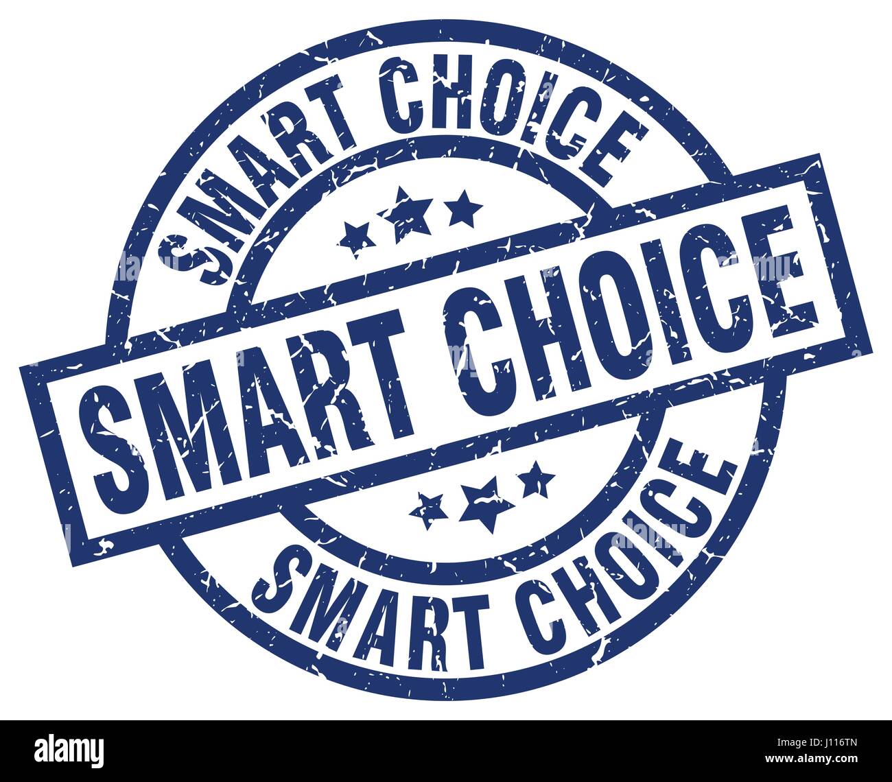 smart choice blue round grunge stamp Stock Vector Image & Art - Alamy