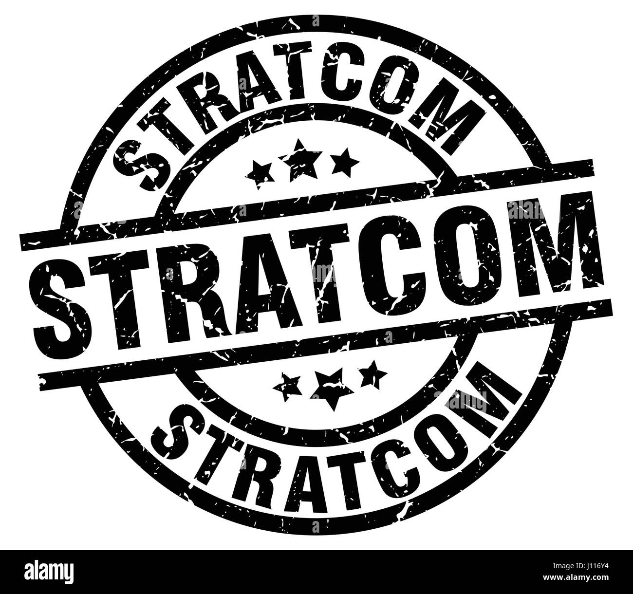 stratcom round grunge black stamp Stock Vector Image & Art - Alamy